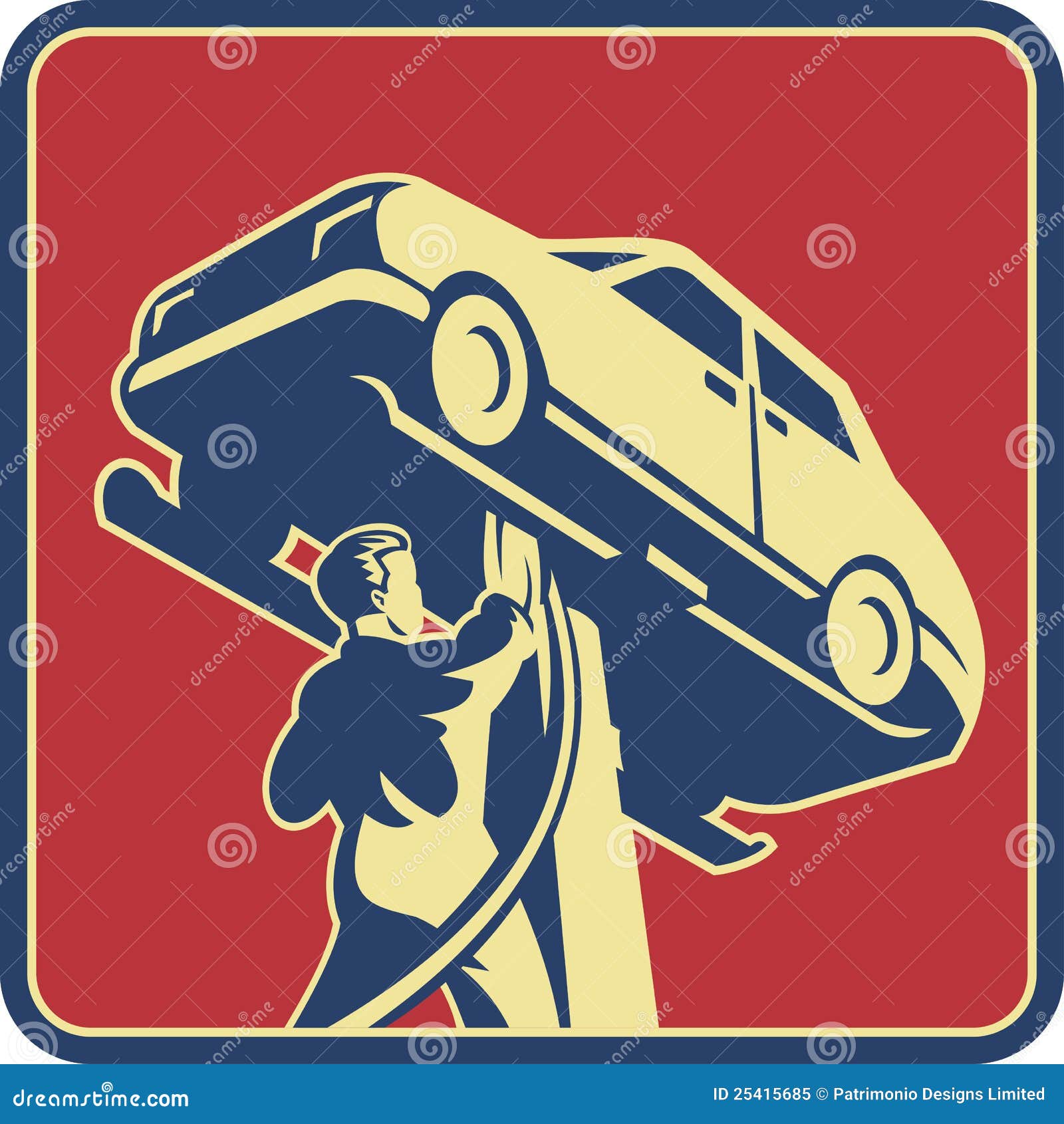 Mechanic Technician Car Repair Retro Stock Vector - Illustration of ...