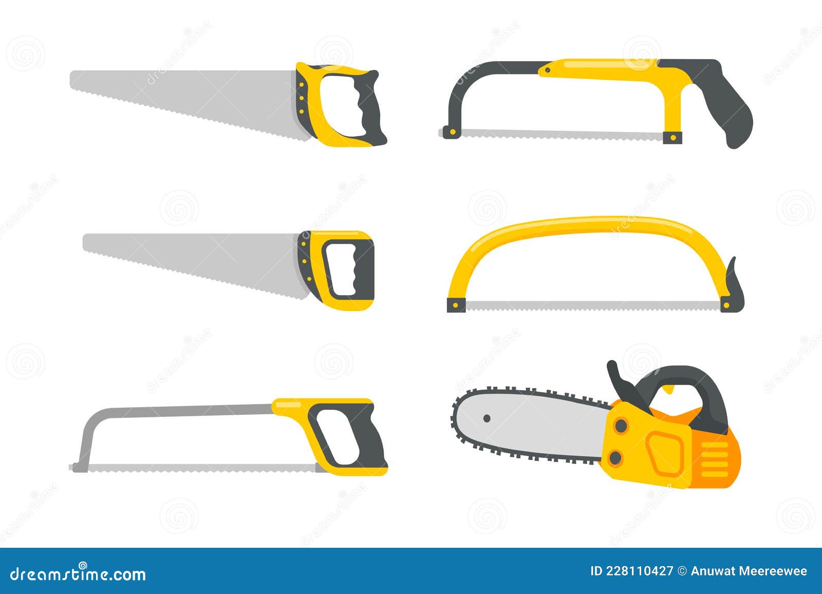 Mechanic Tool Set Vector. Construction Tools for Home Repairs Isolated ...