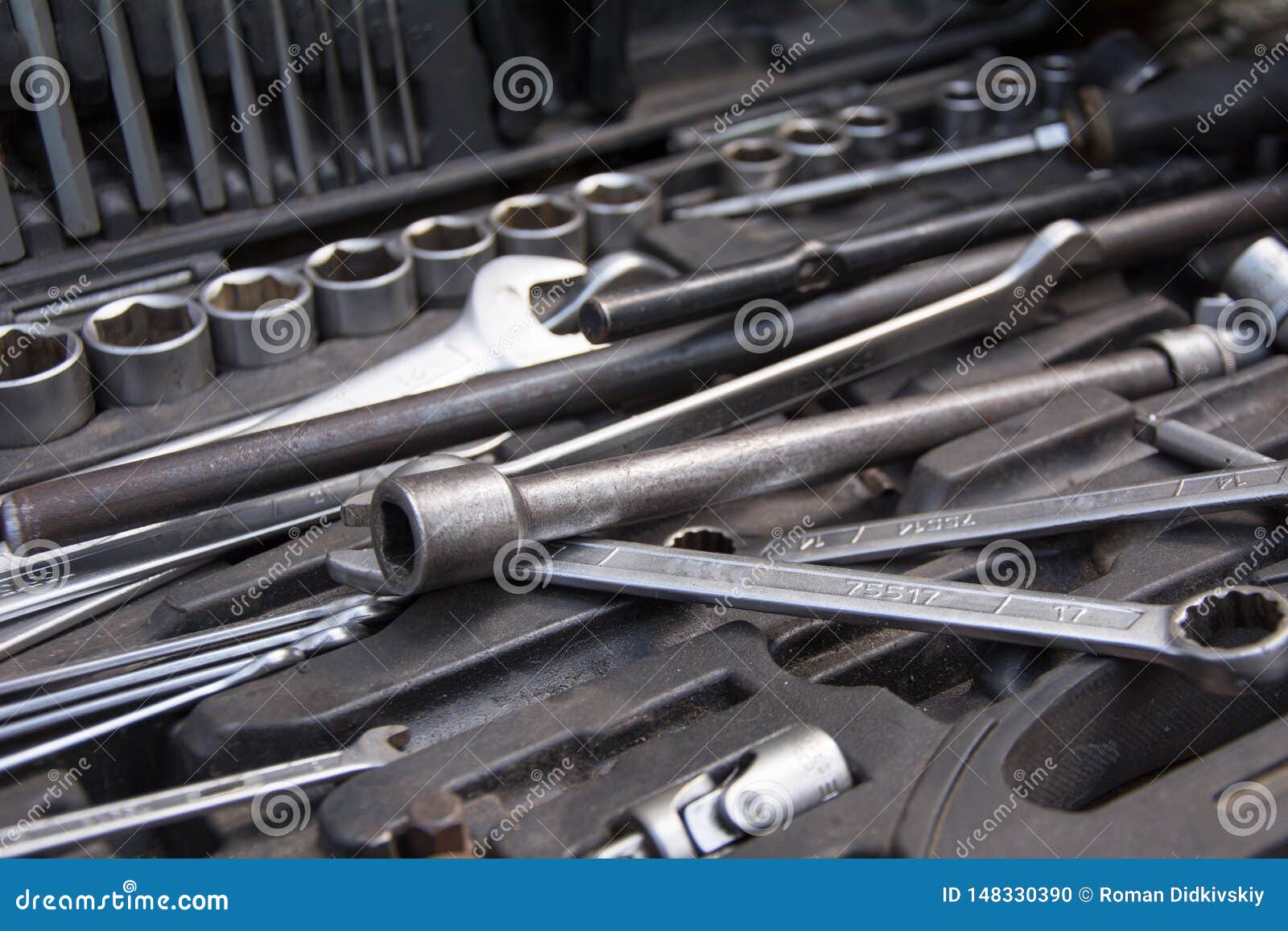 Mechanic tools stock photo. Image of metal, toolbox - 148330390