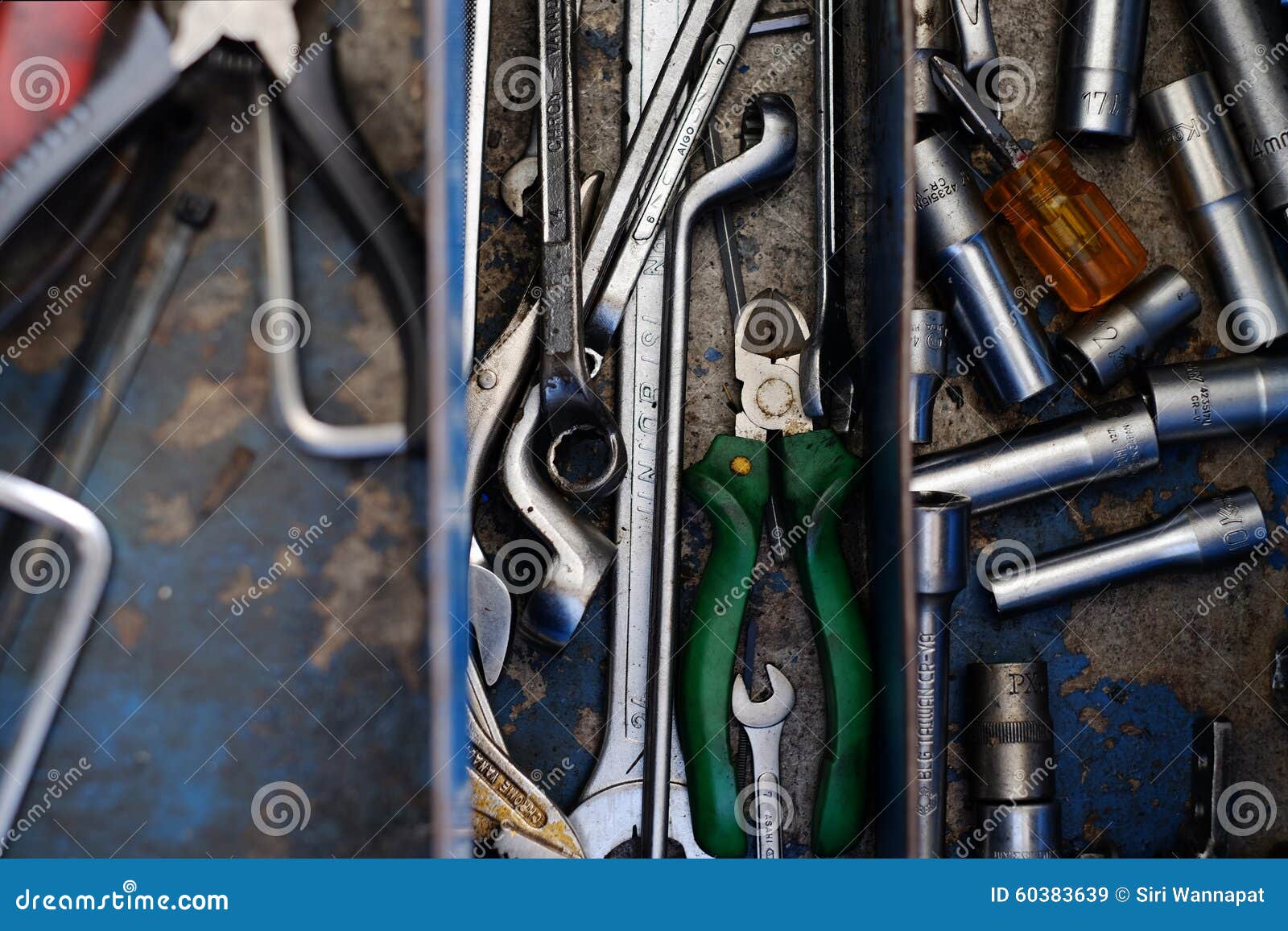 Mechanic Tools stock image. Image of tray, mechanist - 60383639