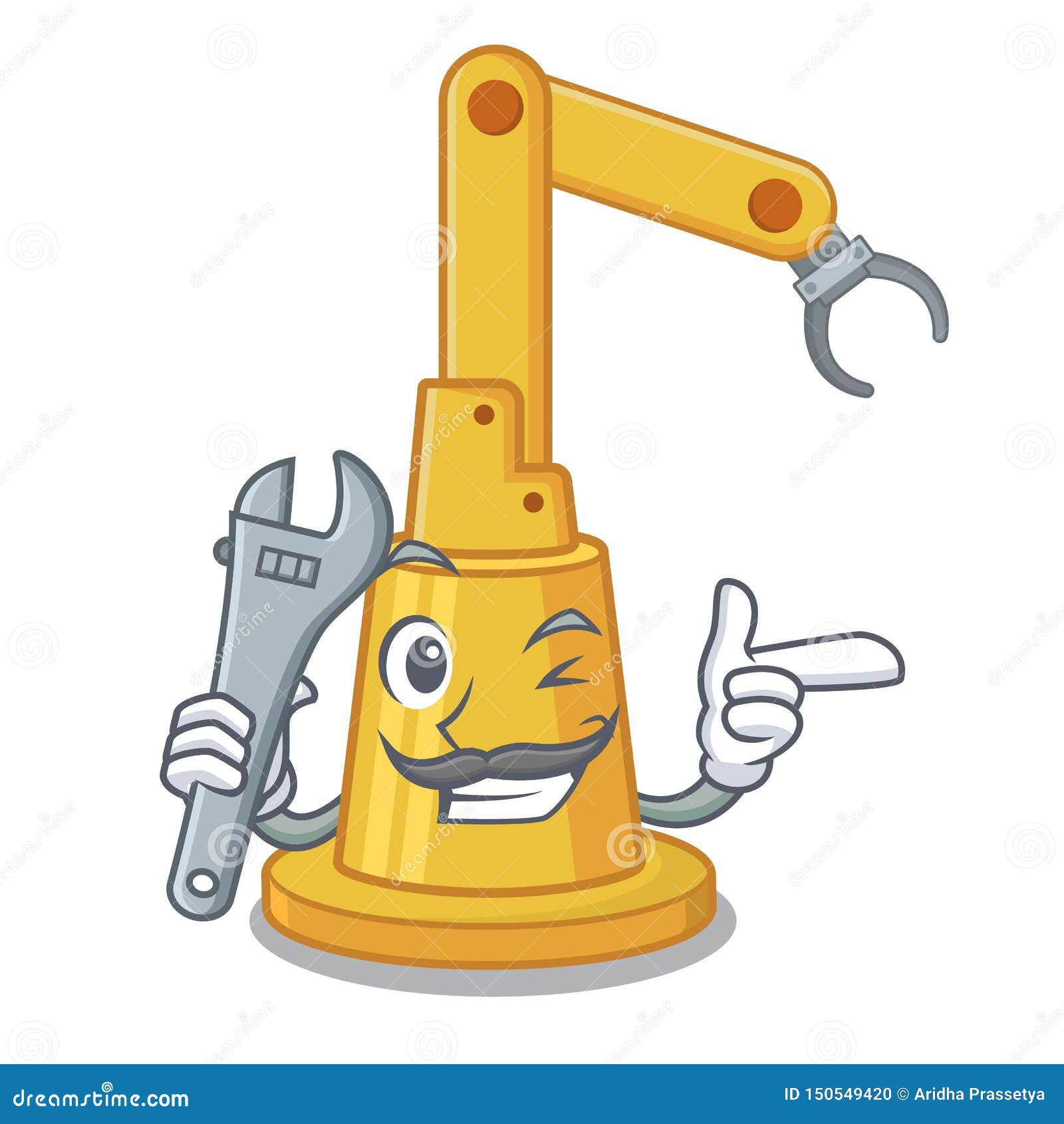 Mechanic Toy Assembly Automation Machine on Cartoon Stock Vector ...