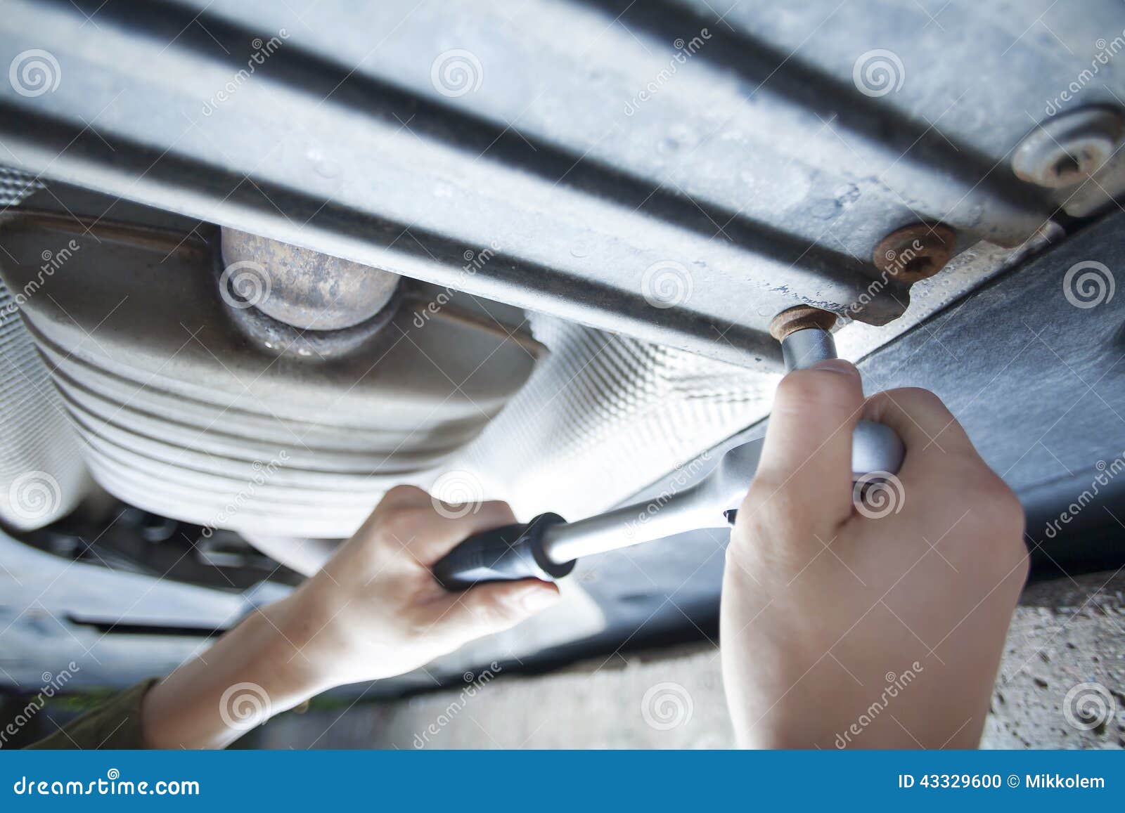 Mechanic under car stock photo. Image of broken, expertise - 43329600