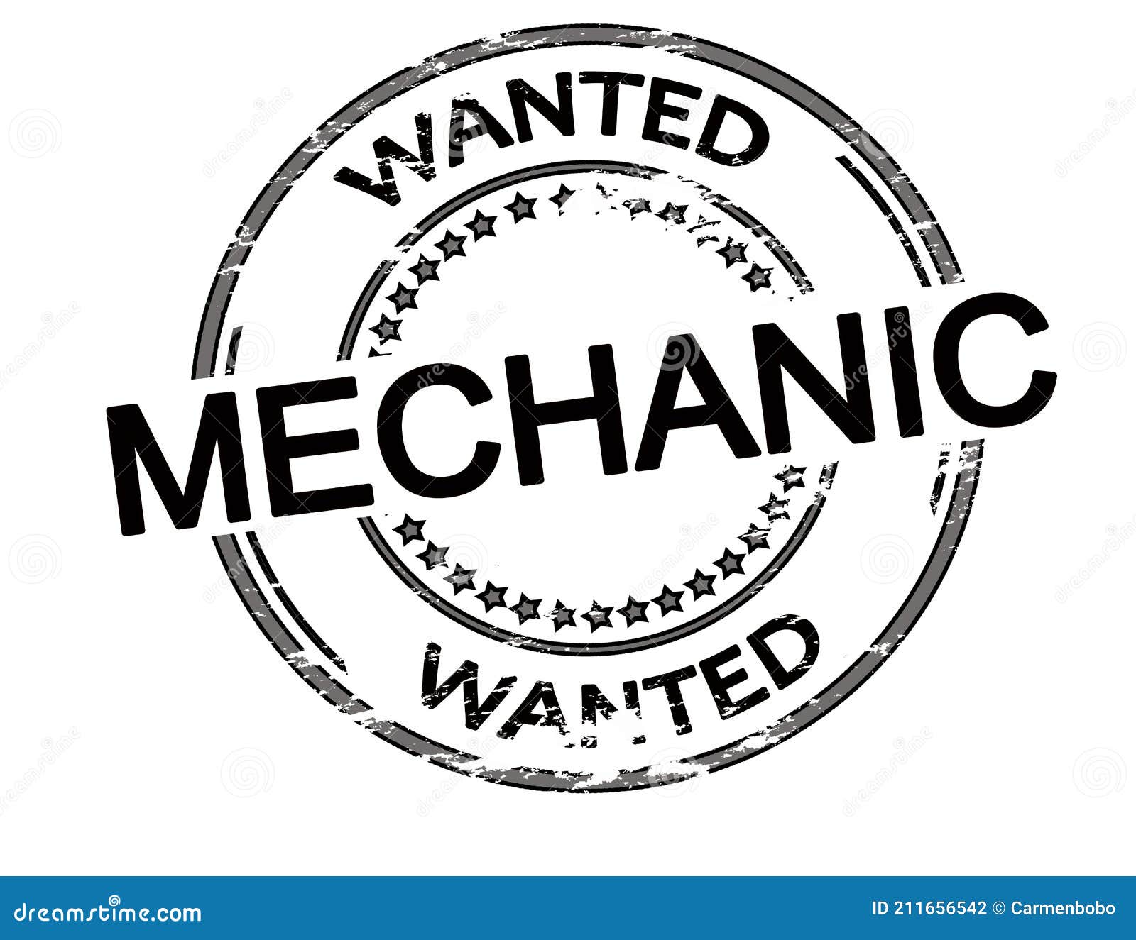 Black Stamp with Text Mechanic Wanted Stock Vector - Illustration of ...