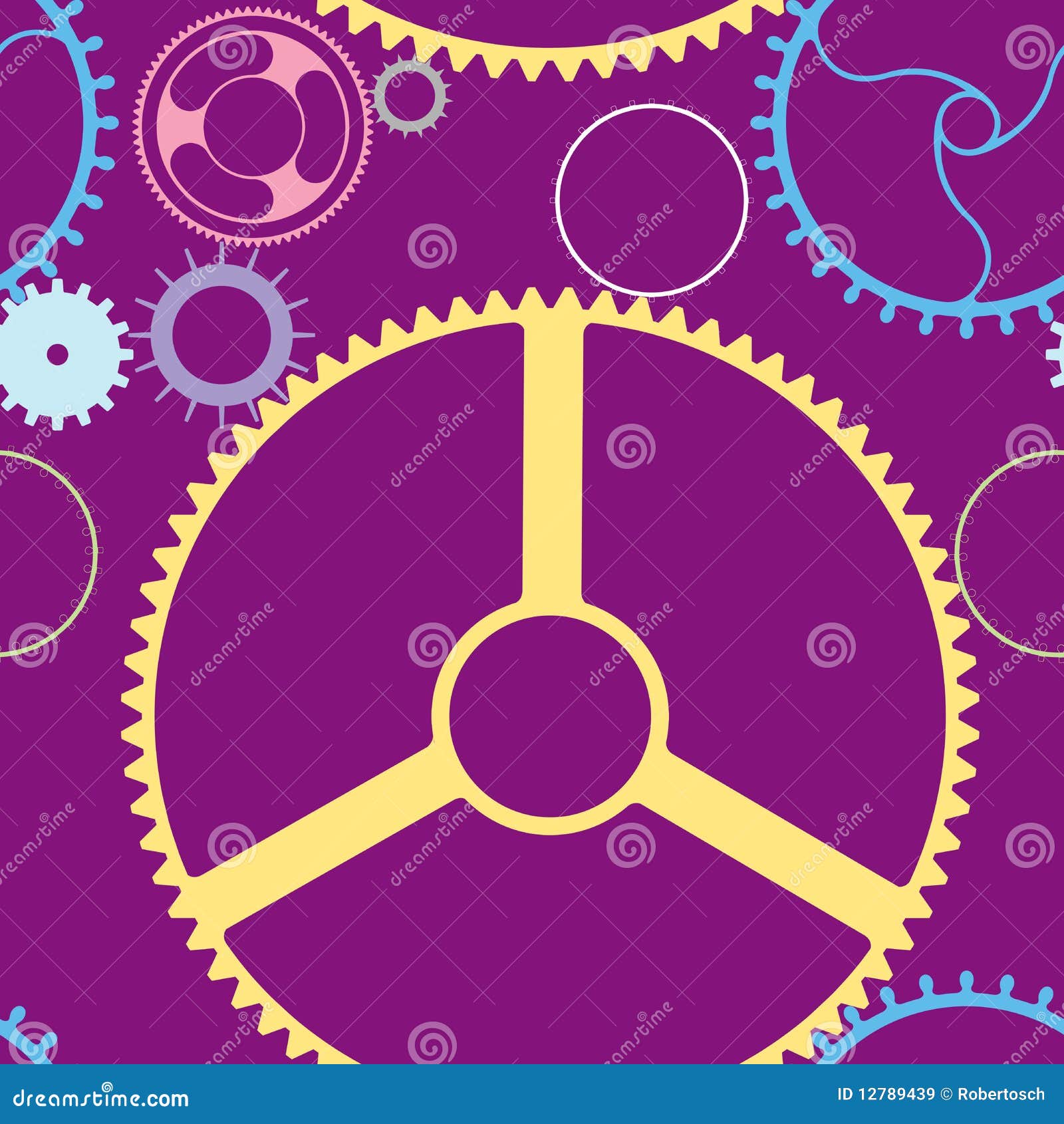 Mechanic Wheels Seamless Pattern Stock Vector - Illustration of ...