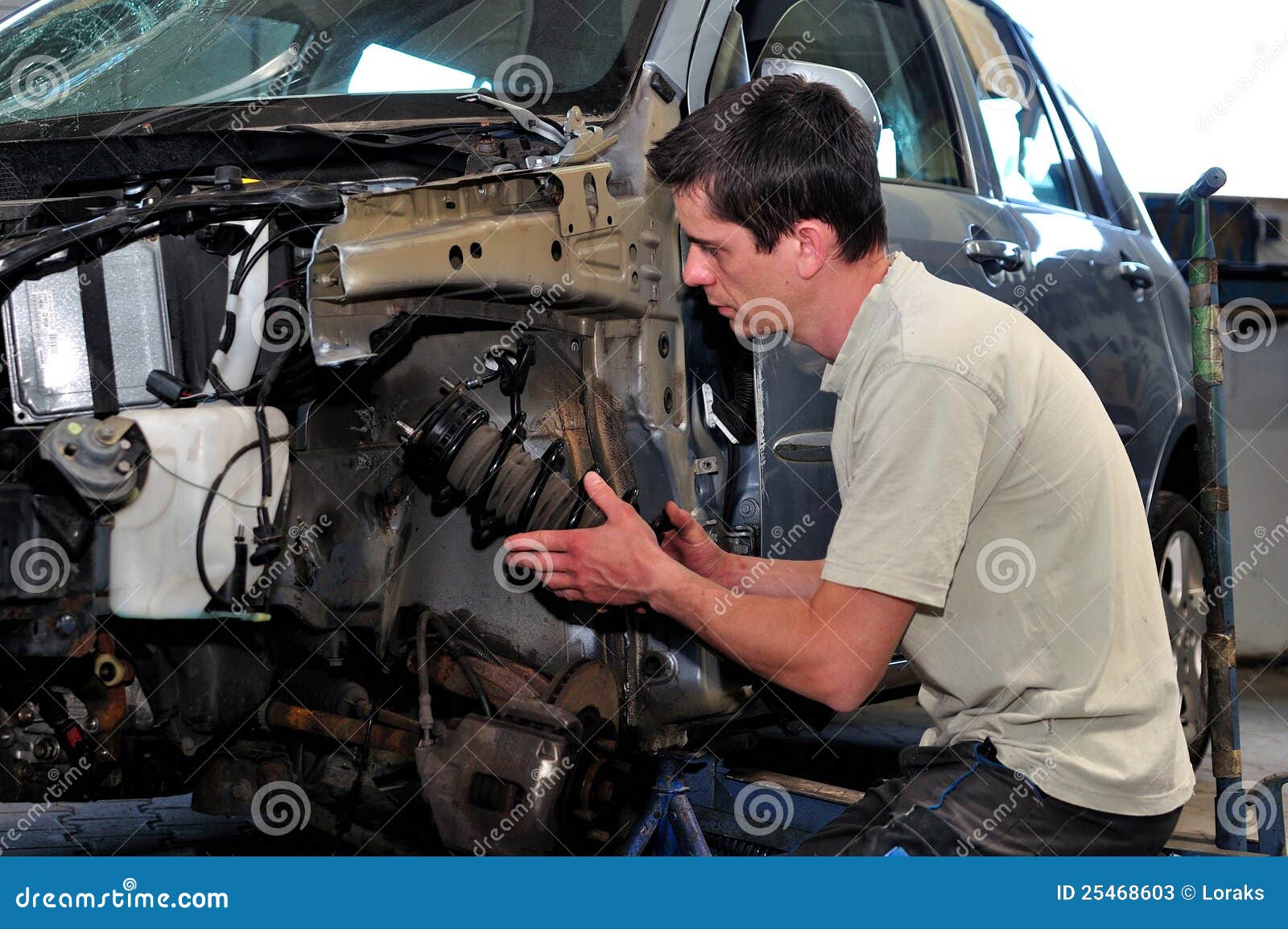 Mechanic at work. stock image. Image of mechanic, axle - 25468603