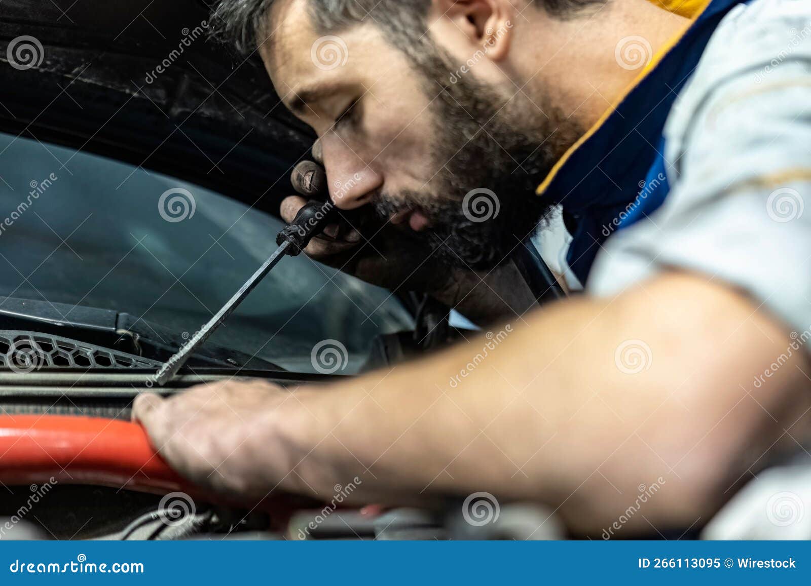 Mechanic at work . editorial image. Image of repair - 266113095