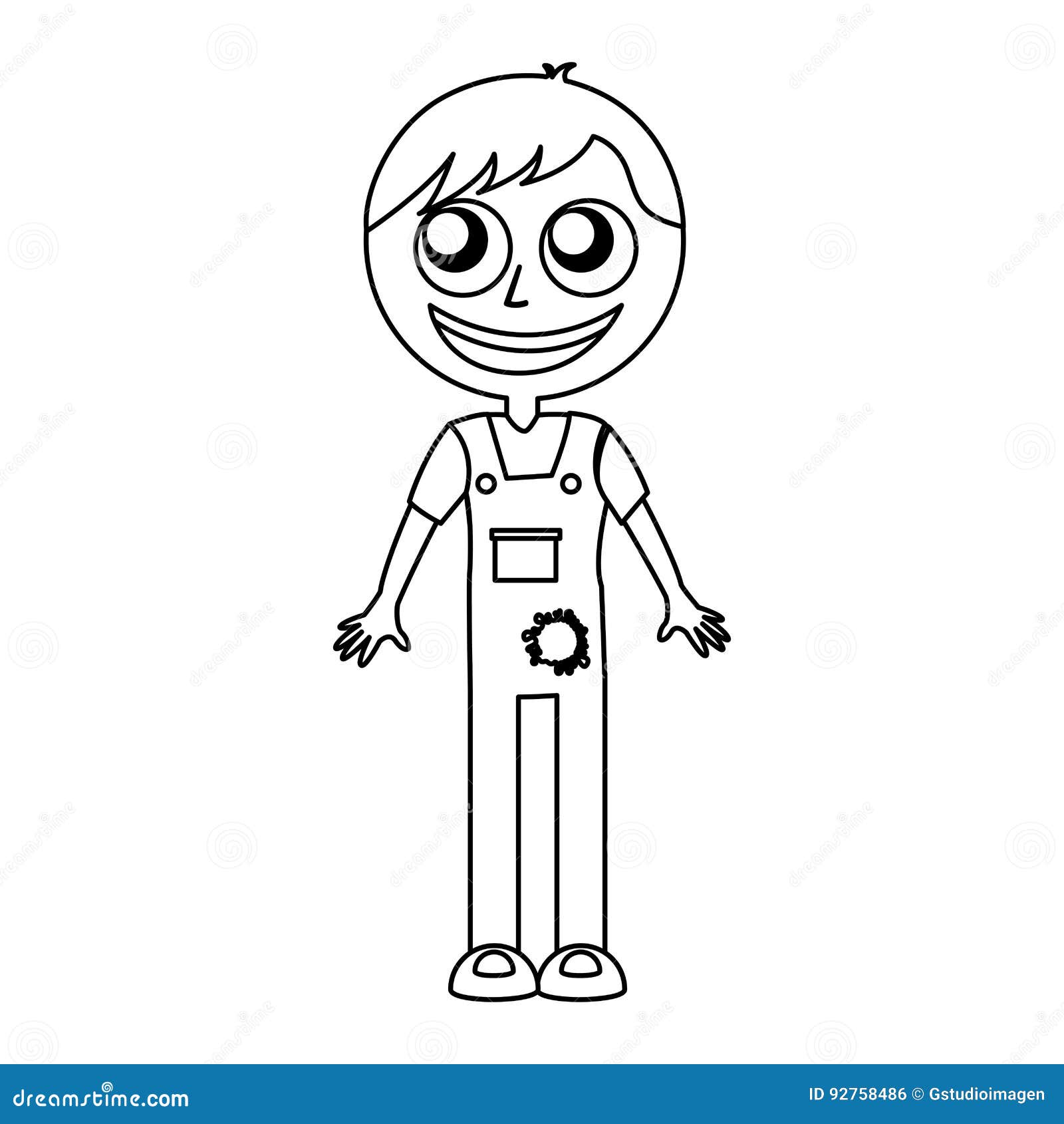 Mechanic Worker with Overalls Stock Vector - Illustration of mechanic ...