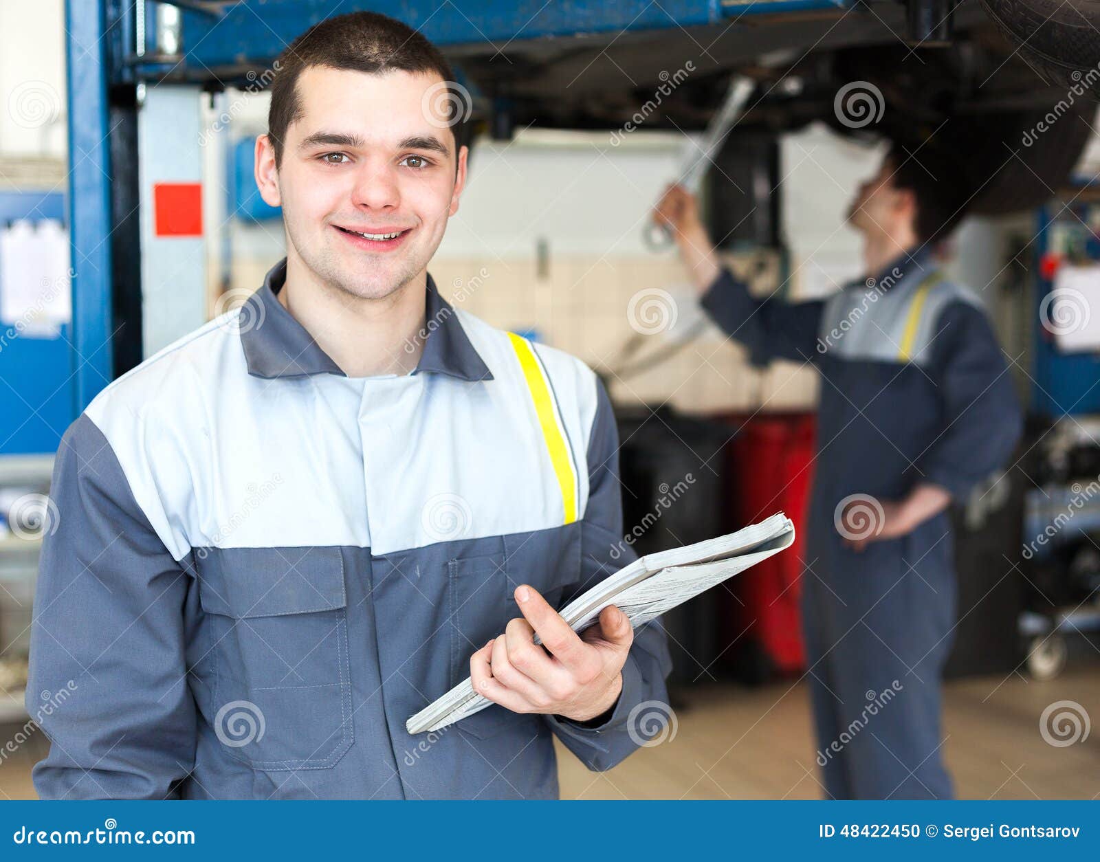 Mechanic Working in Car Repair Service Stock Photo - Image of ...