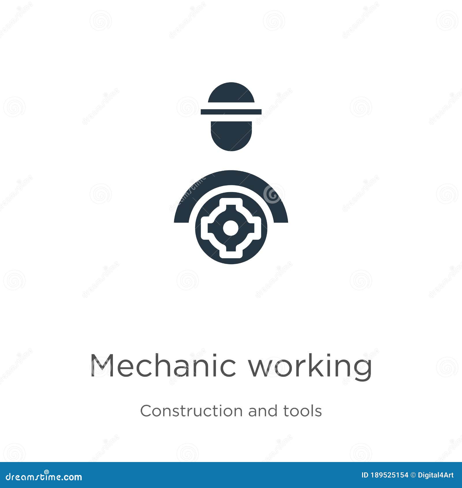 Mechanic Working Icon Vector. Trendy Flat Mechanic Working Icon from ...