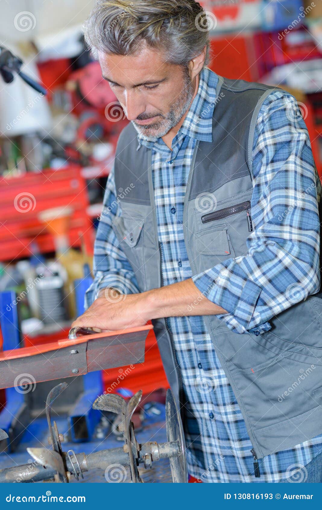 Mechanic Working on Machinery Stock Image - Image of mechanic ...