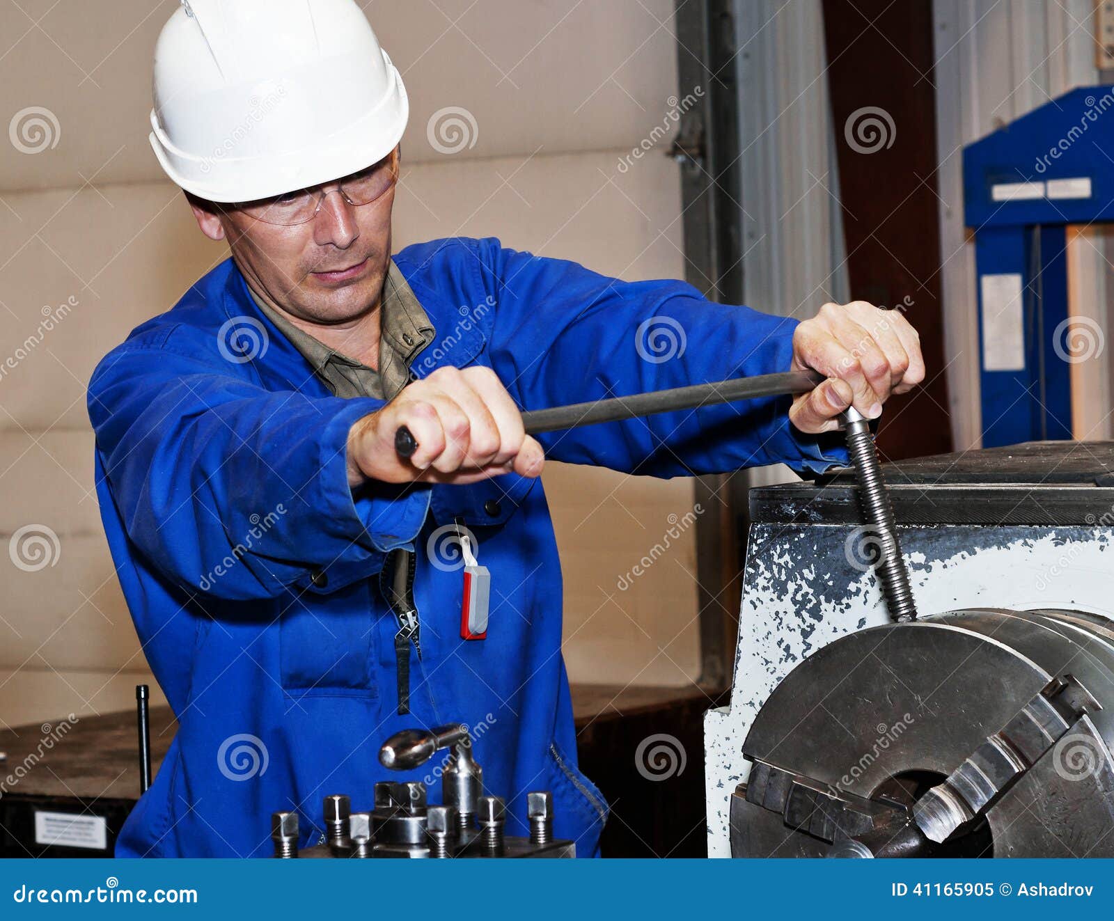 The Mechanic on a Workplace Stock Image - Image of machine, operator ...