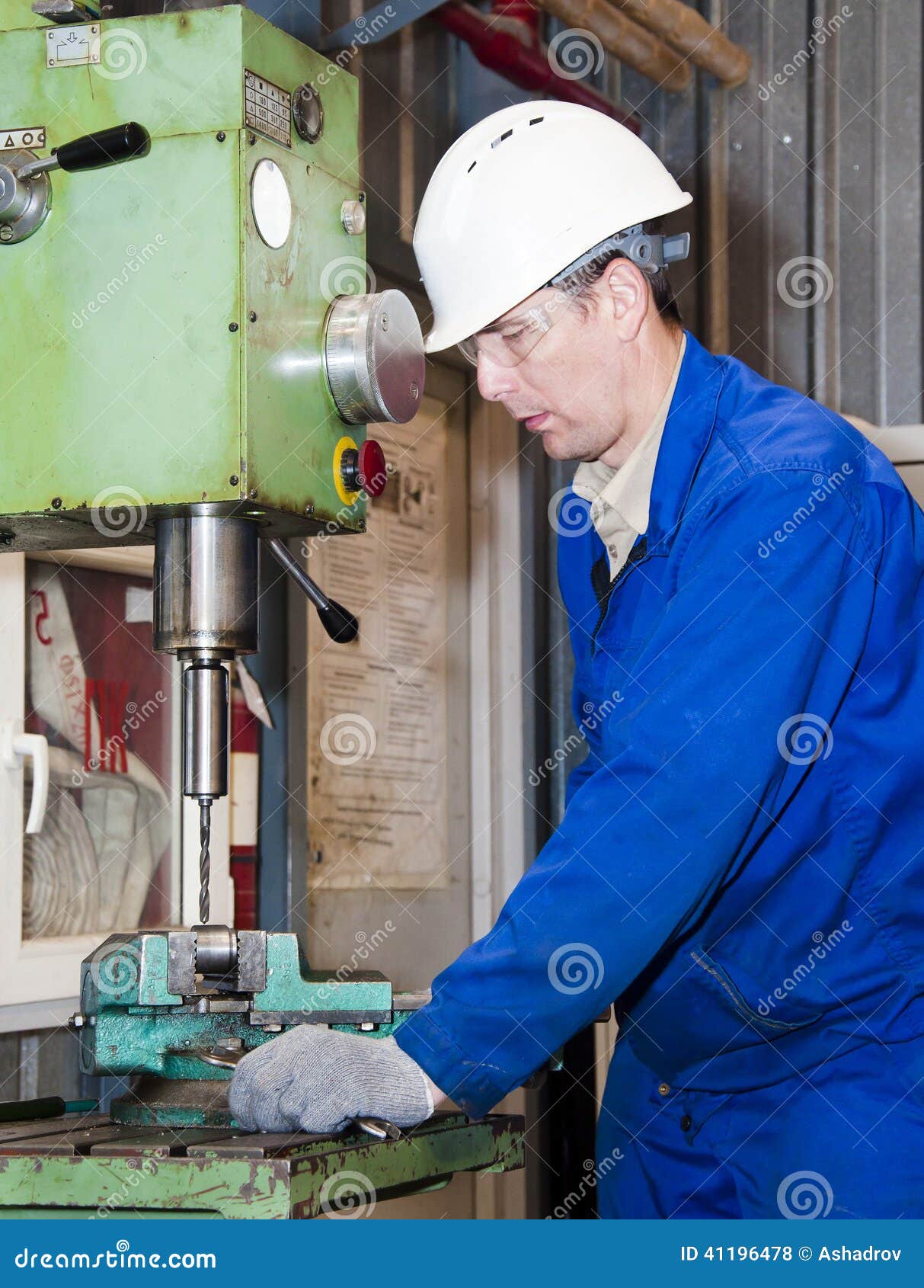 The Mechanic Works at the Machine Stock Photo - Image of mechanician ...