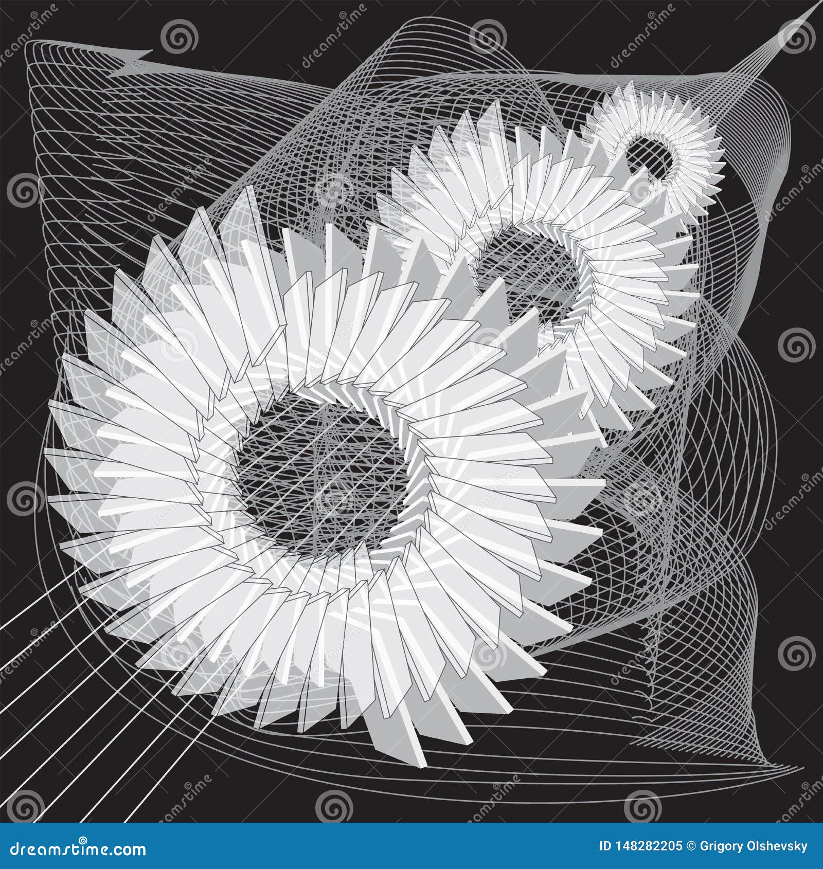 Mechanical Abstract Background. Stylized Images of Gears Stock Vector ...