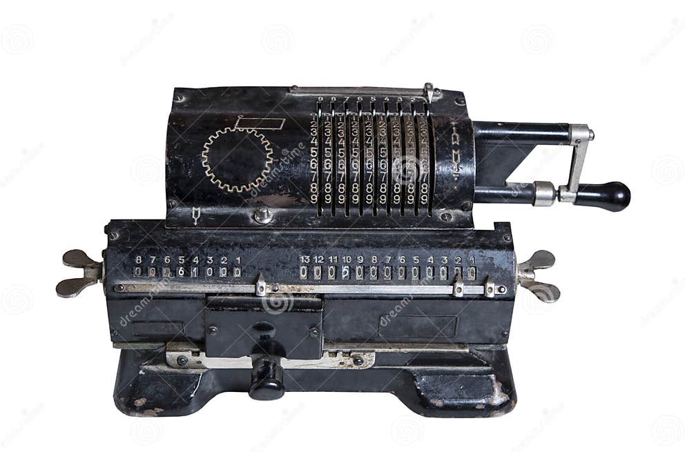 Mechanical adding machine stock photo. Image of retro - 42327626