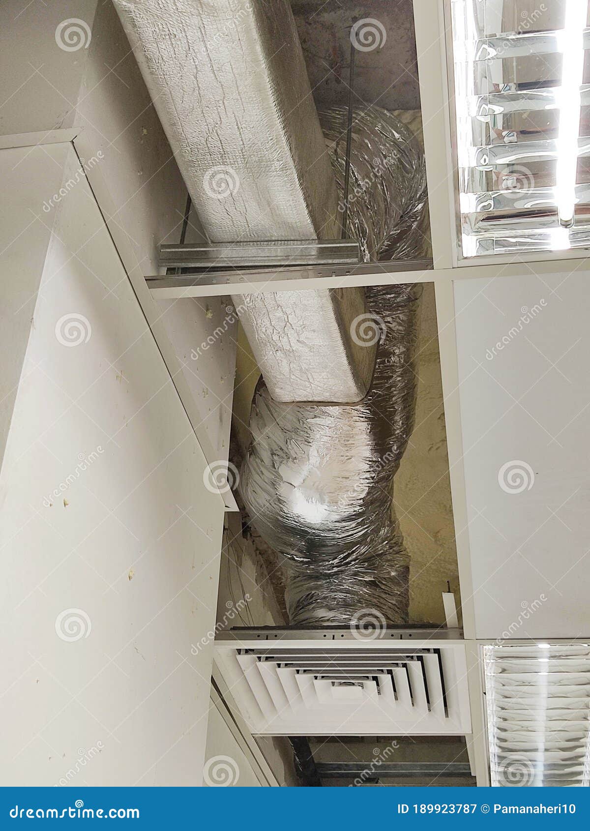 Mechanical Air Conditioning Ducting and Diffuser Stock Image - Image of ...