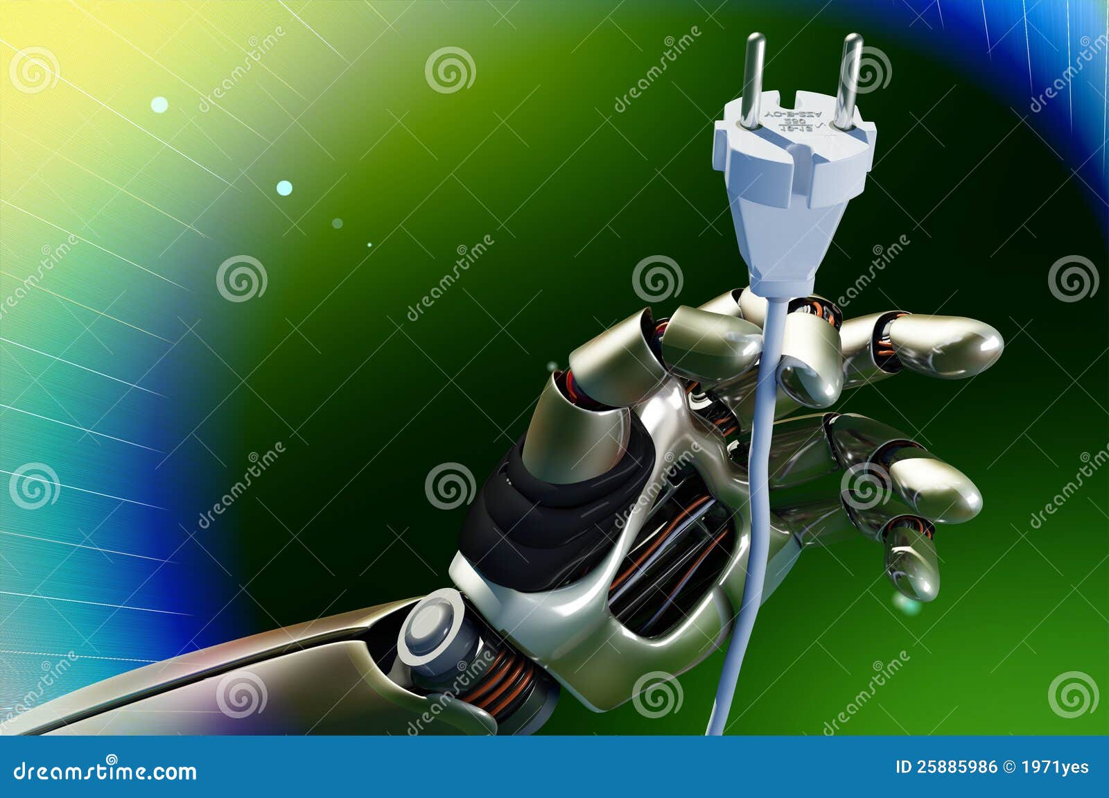 The mechanical arm stock illustration. Illustration of ecology - 25885986