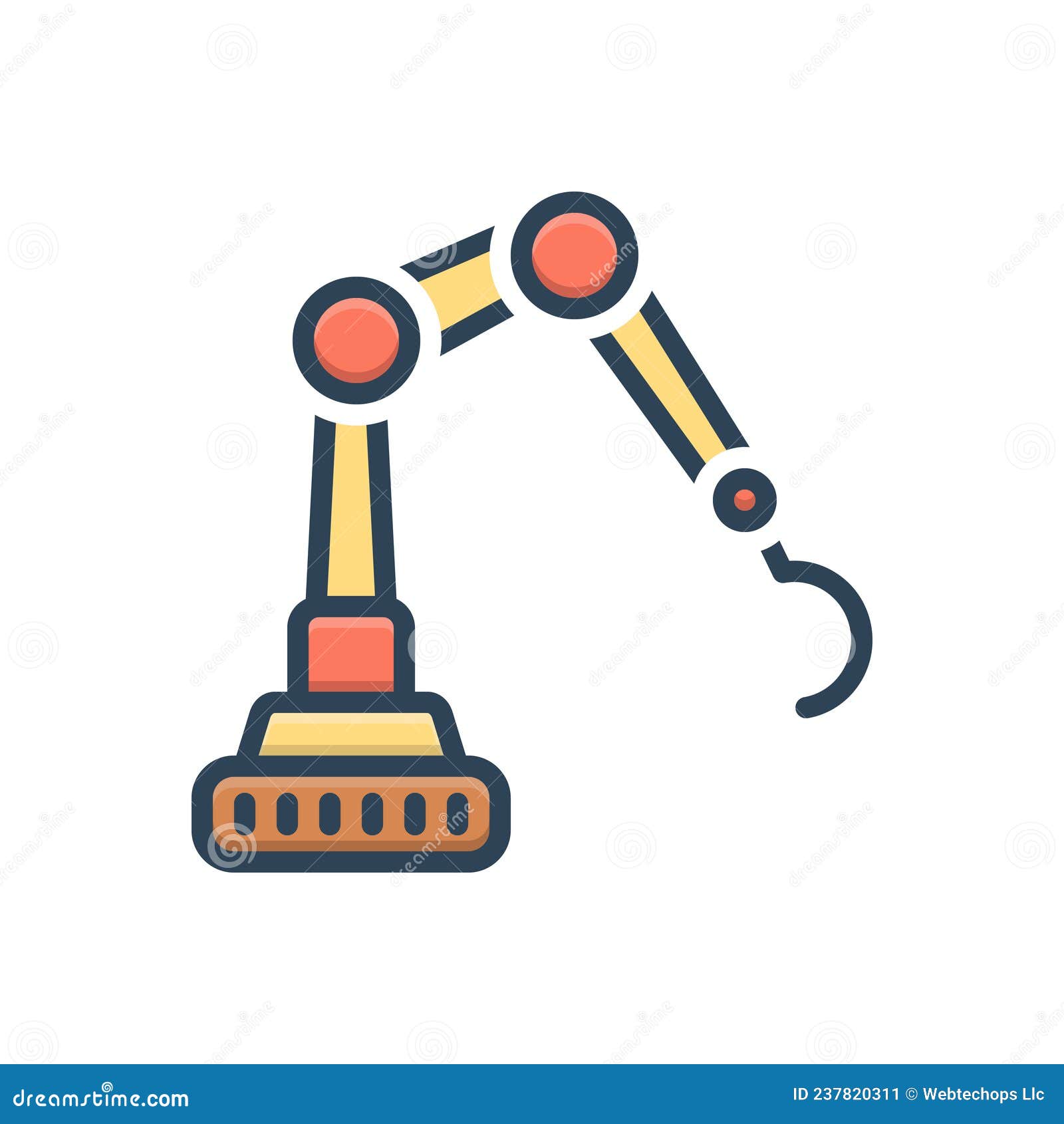 Color Illustration Icon for Mechanical Arm, Mechanical and Industrial ...