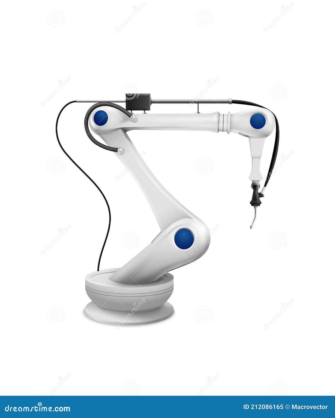 Mechanical Arm Robot Composition Stock Vector - Illustration of ...