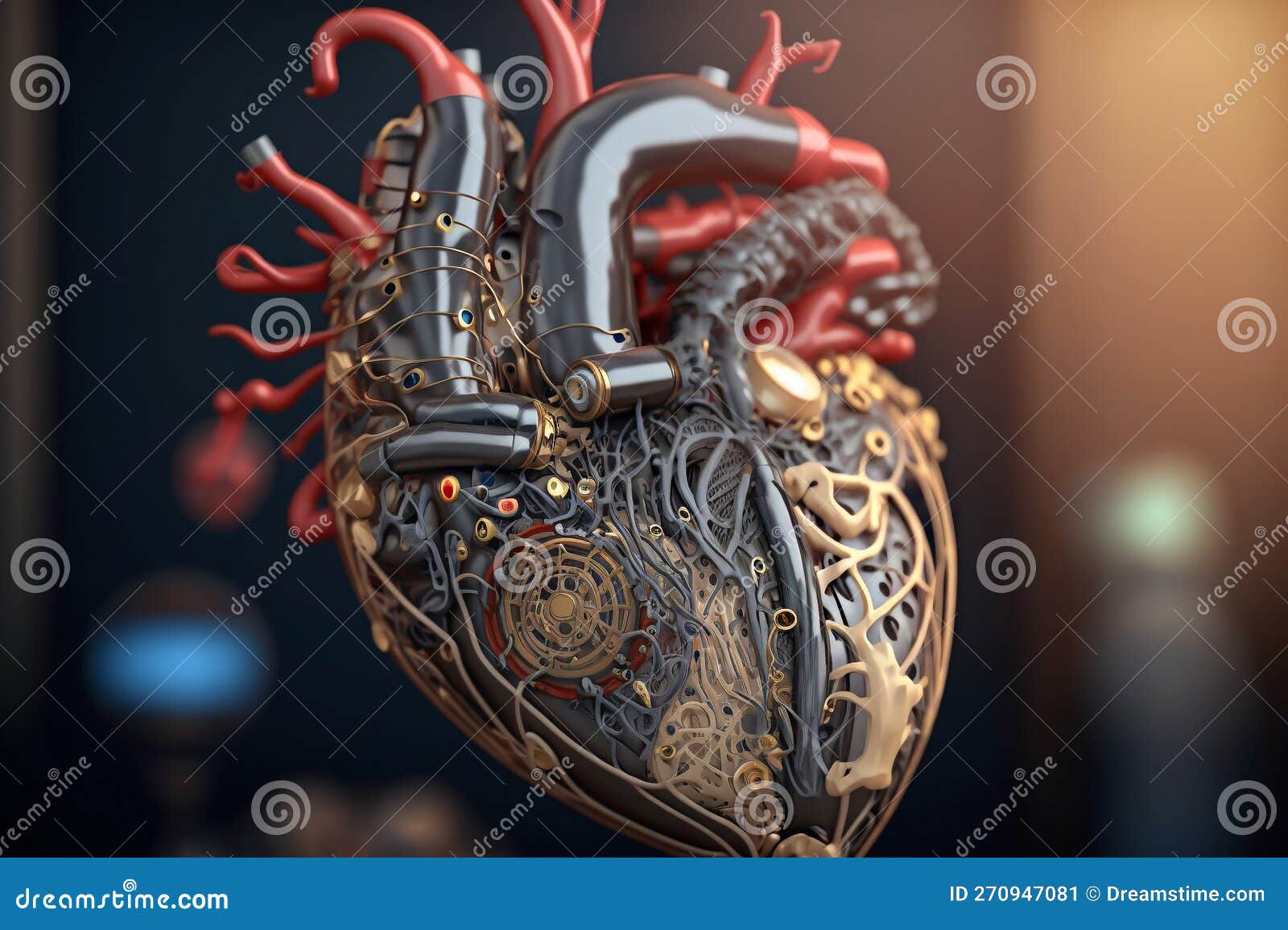 Mechanical Artificial Heart Generative AI Stock Illustration ...