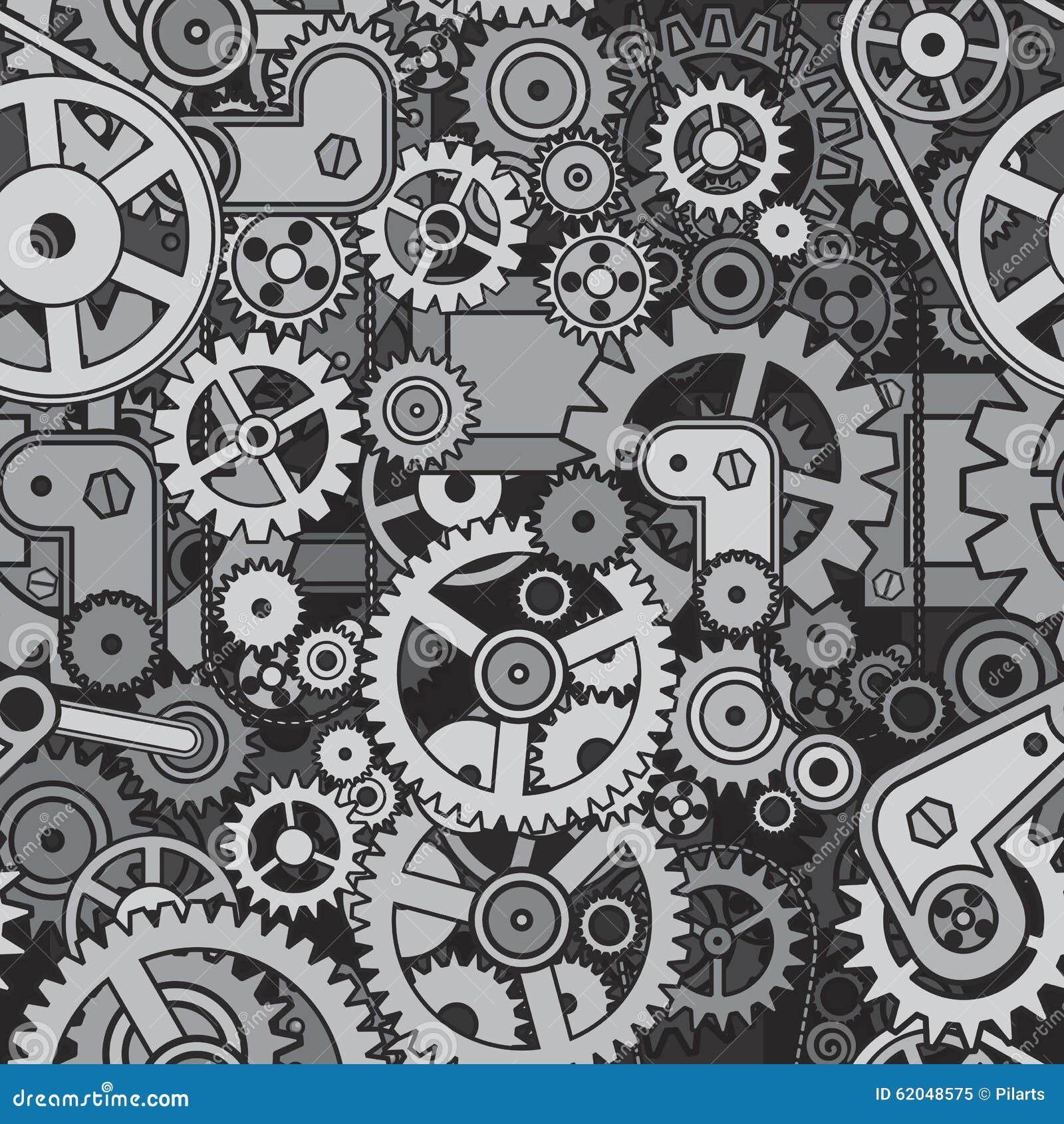 Mechanical Backdrop. Vector Seamless Pattern Stock Vector ... Mechanical Backdrop. Vector Seamless Pattern Stock Vector ...