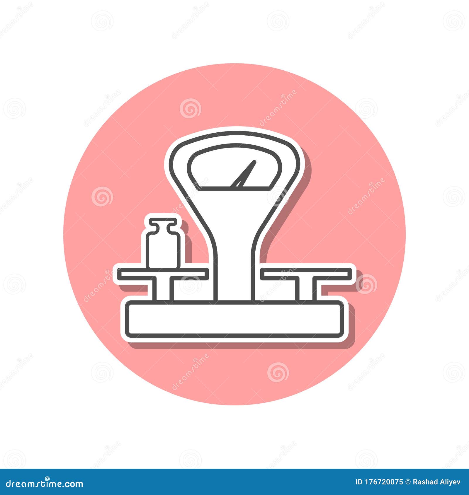 Mechanical Balance with Load Sticker Icon. Simple Thin Line, Outline ...