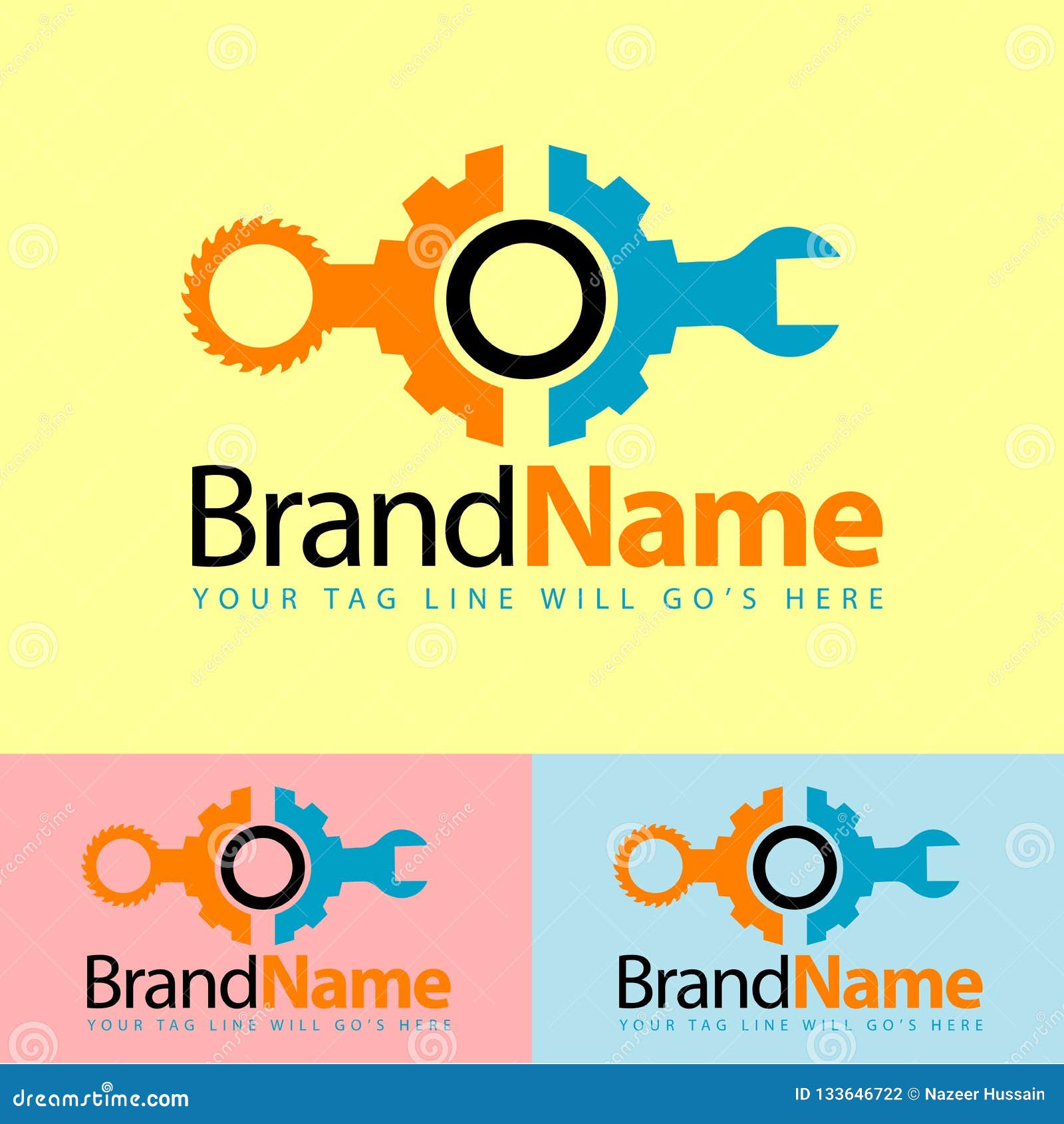 Mechanical Beautiful Logo Design Stock Illustration - Illustration of ...