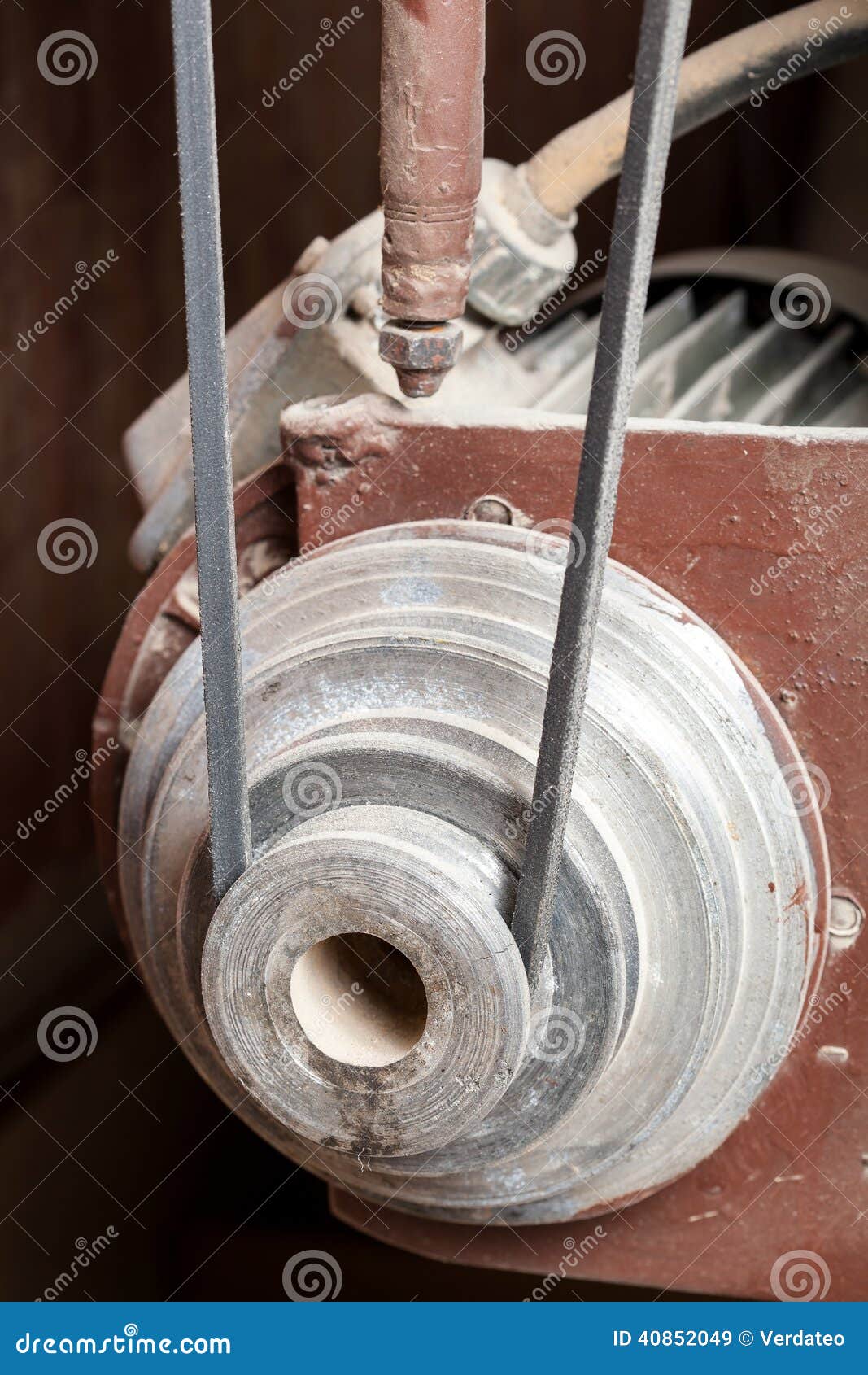 Mechanical Belt Driven Gear Stock Image - Image of technology, detail ...