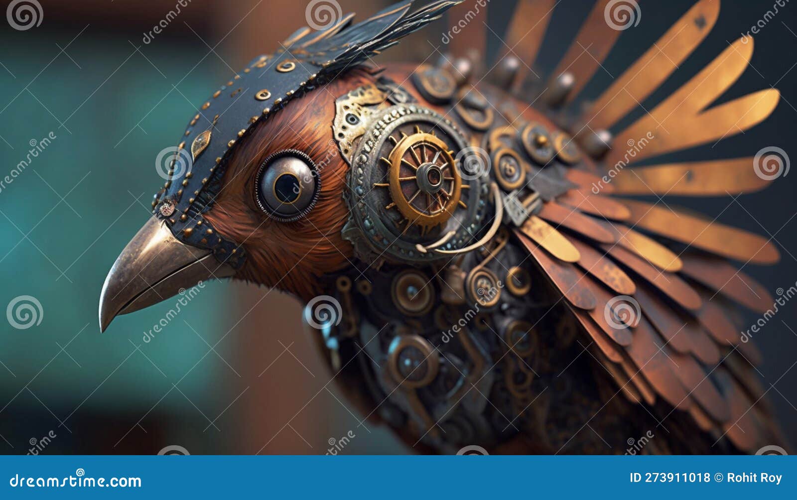 A mechanical bird kinetic stock illustration. Illustration of metal ...