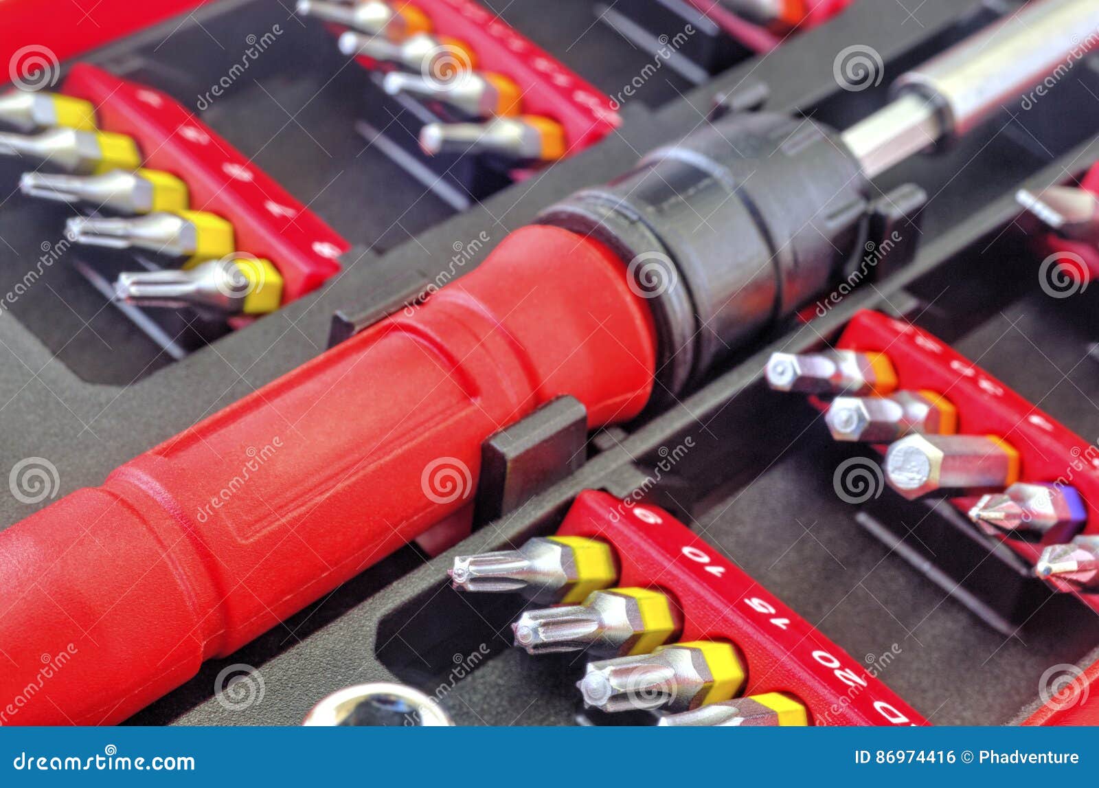 Mechanical bit tool set stock photo. Image of metal, steel - 86974416