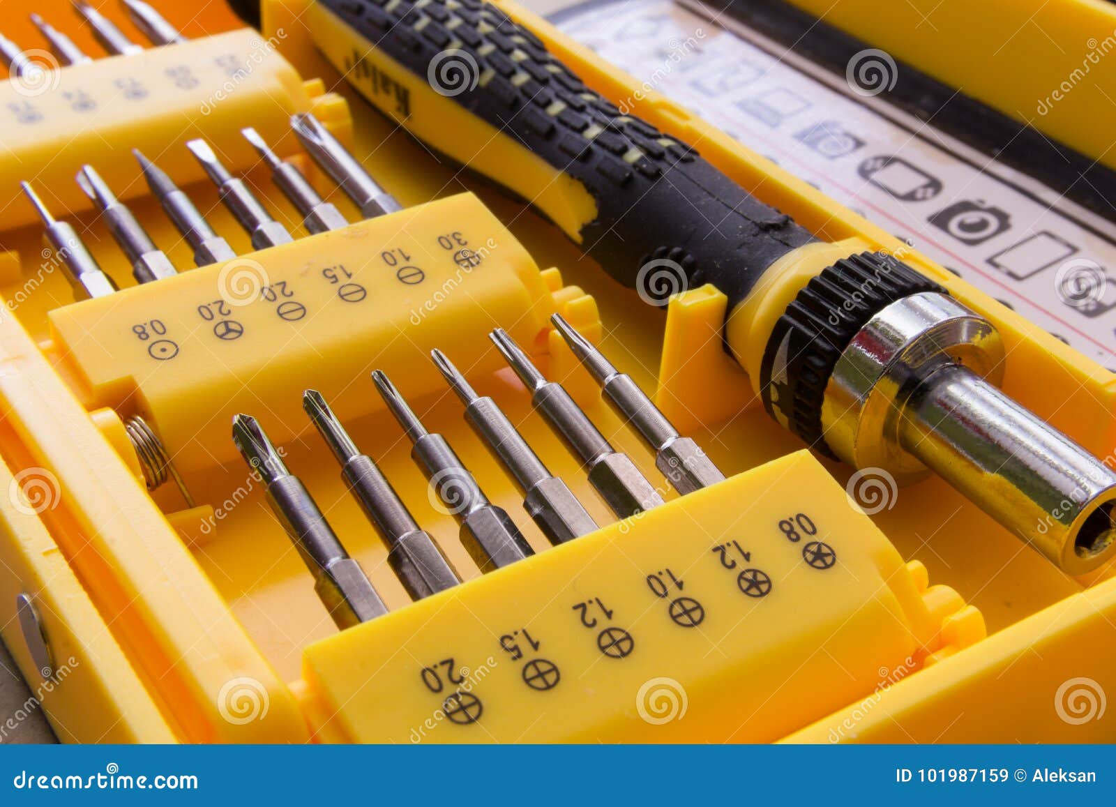Mechanical bit tool set stock image. Image of handy - 101987159