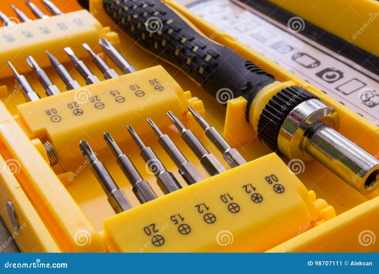 Mechanical bit tool set stock image. Image of mechanic - 98707111