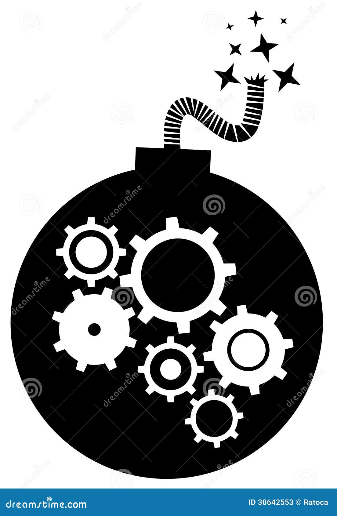Mechanical bomb stock vector. Illustration of explosive - 30642553