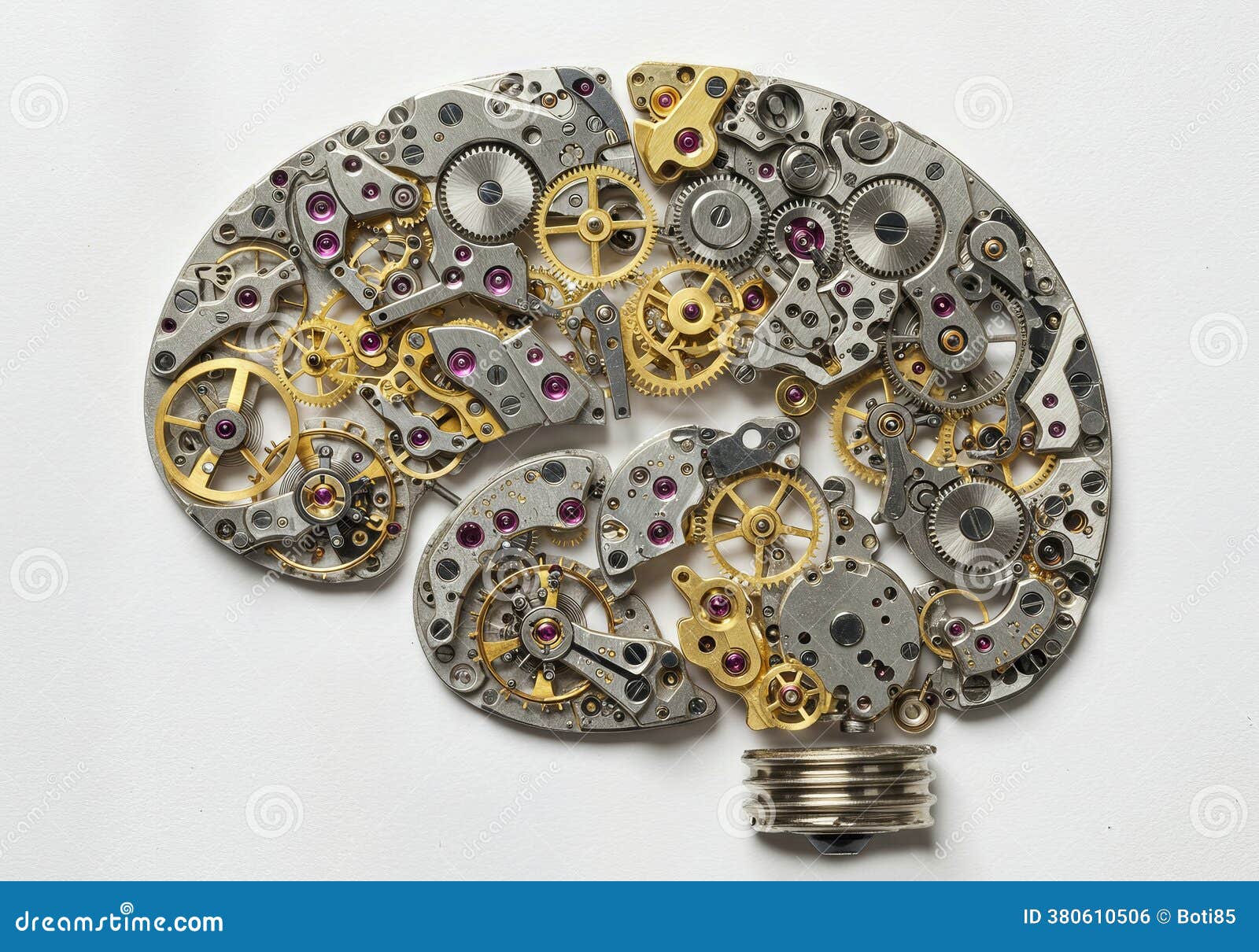 Mechanical Brain On Motherboard Circuit Stock Photography ...