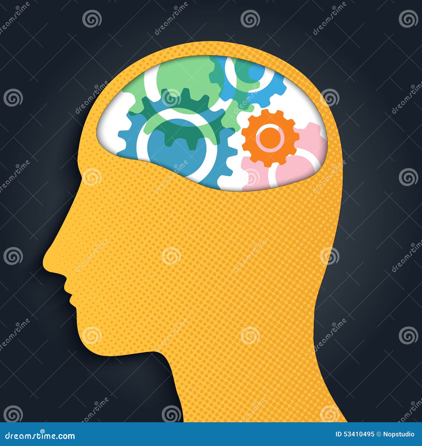 Mechanical Brain System Concept Stock Vector - Illustration of like ...