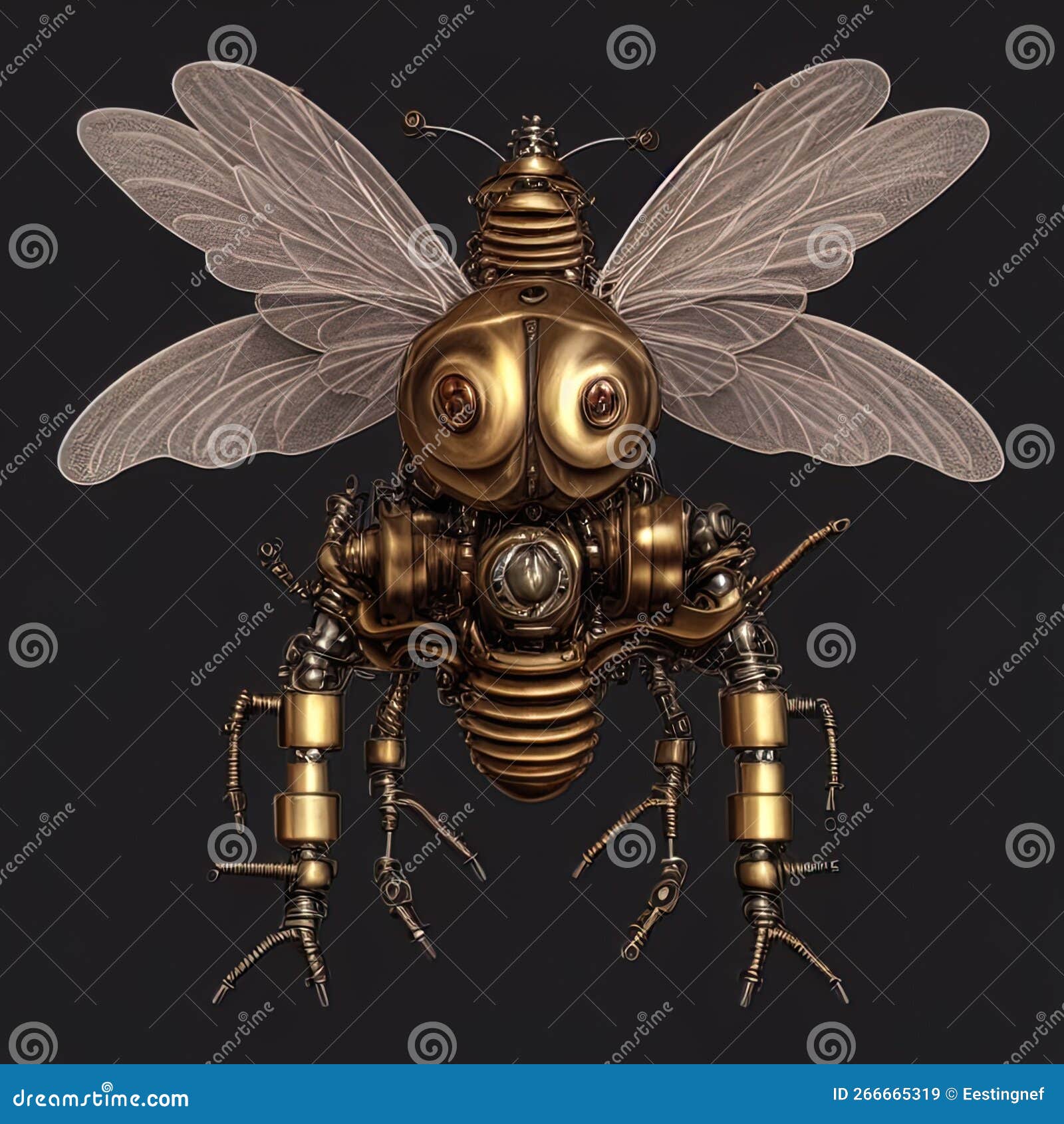 Mechanical Bug, Steampunk Insect, Digital Illustration Stock ...