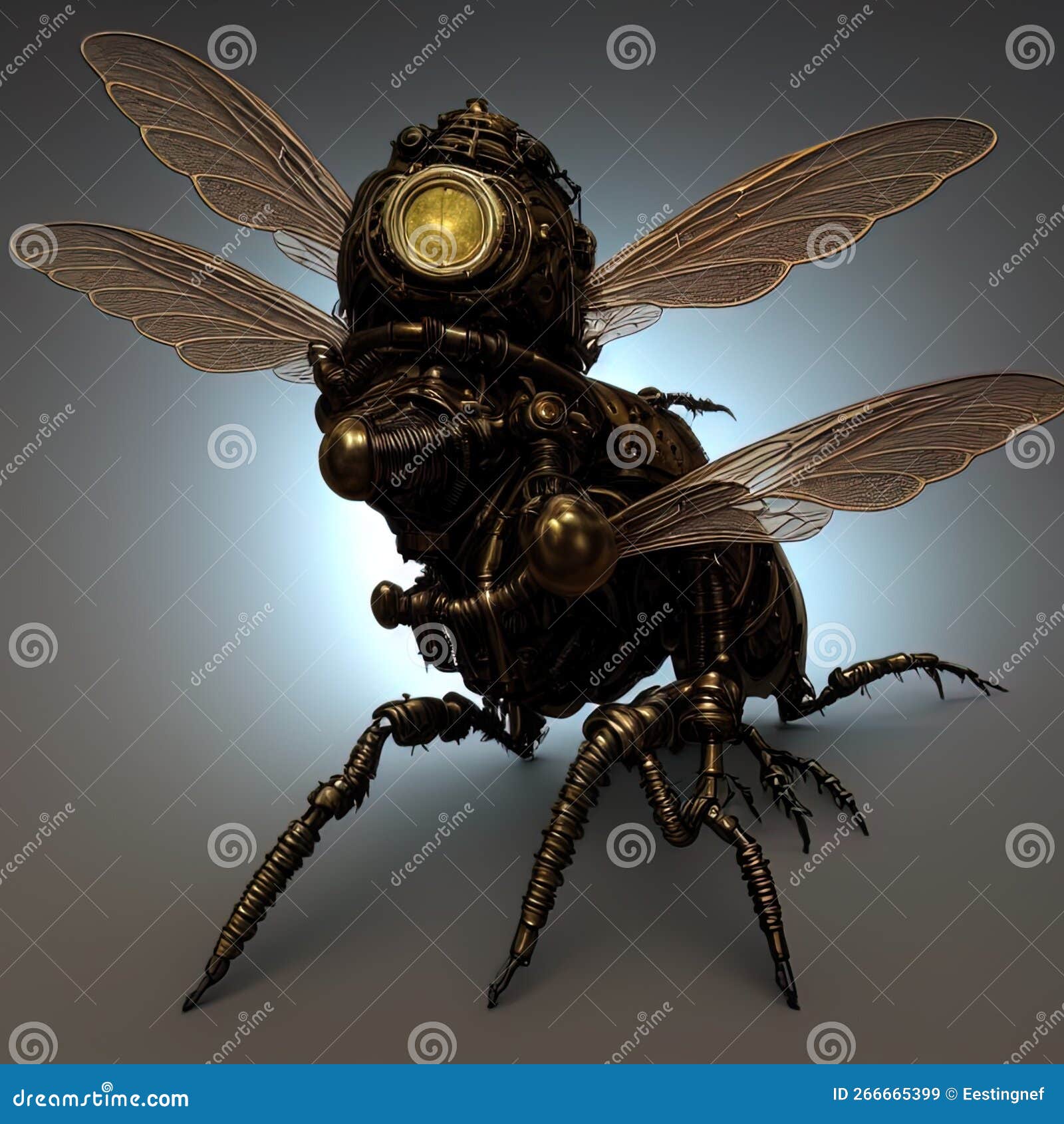 Mechanical Bug, Steampunk Insect, Digital Illustration Stock ...