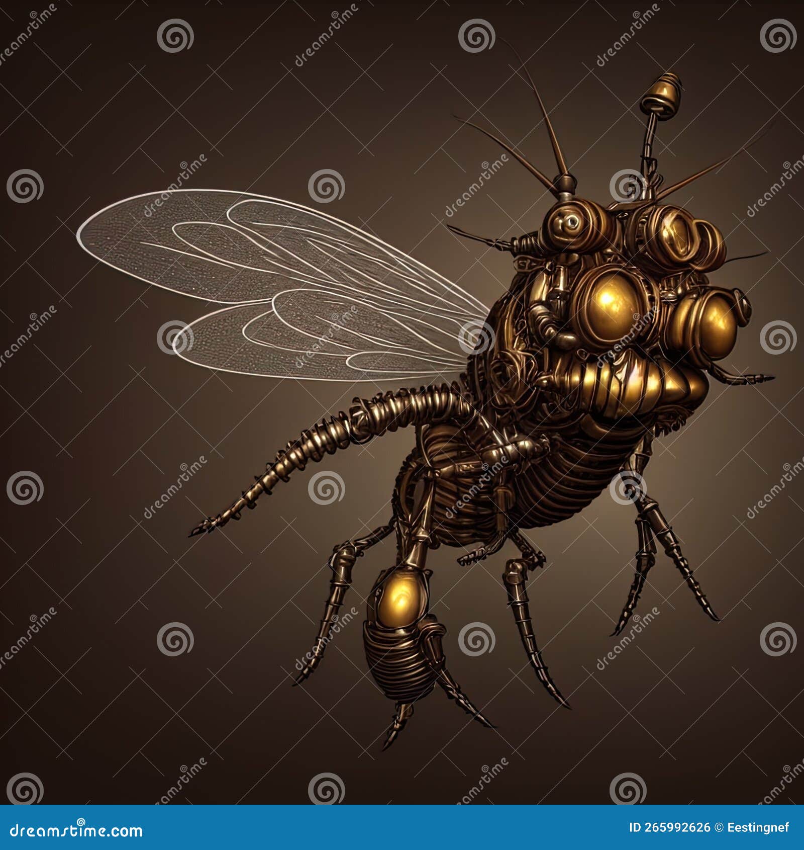 Mechanical Bug, Steampunk Insect, Digital Illustration Stock ...