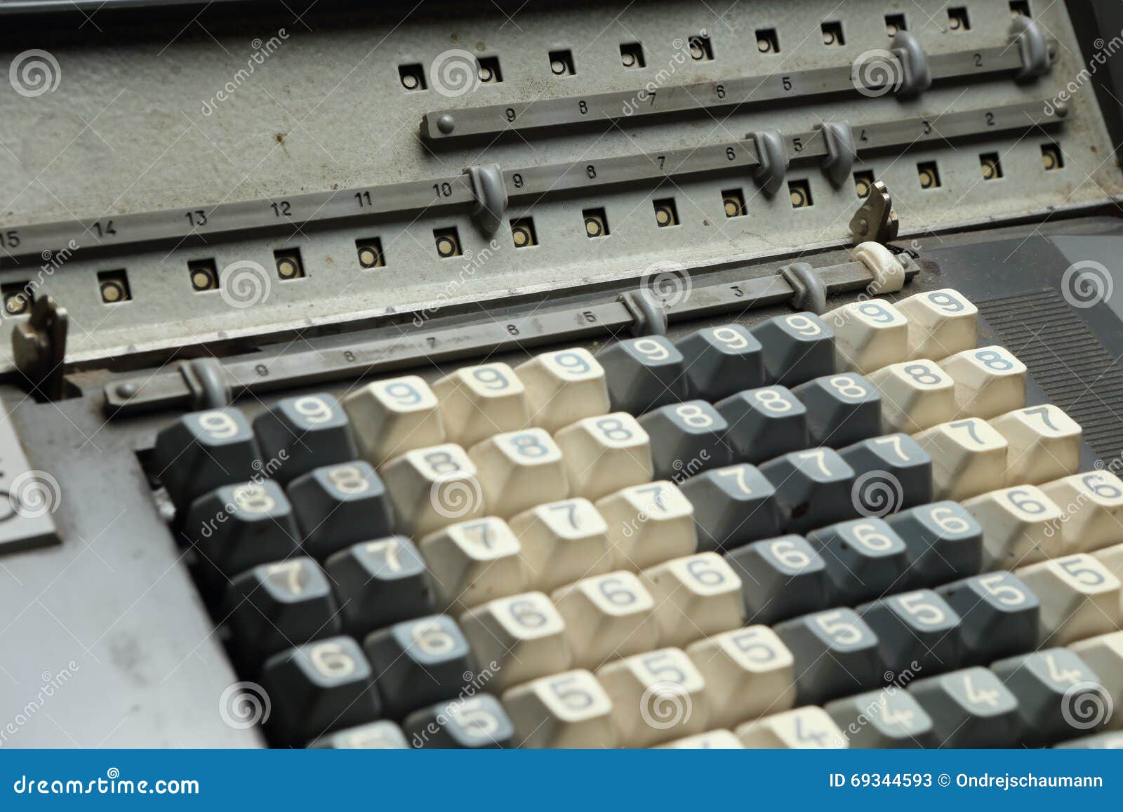 Mechanical Calculator Display Stock Image - Image of computer ...