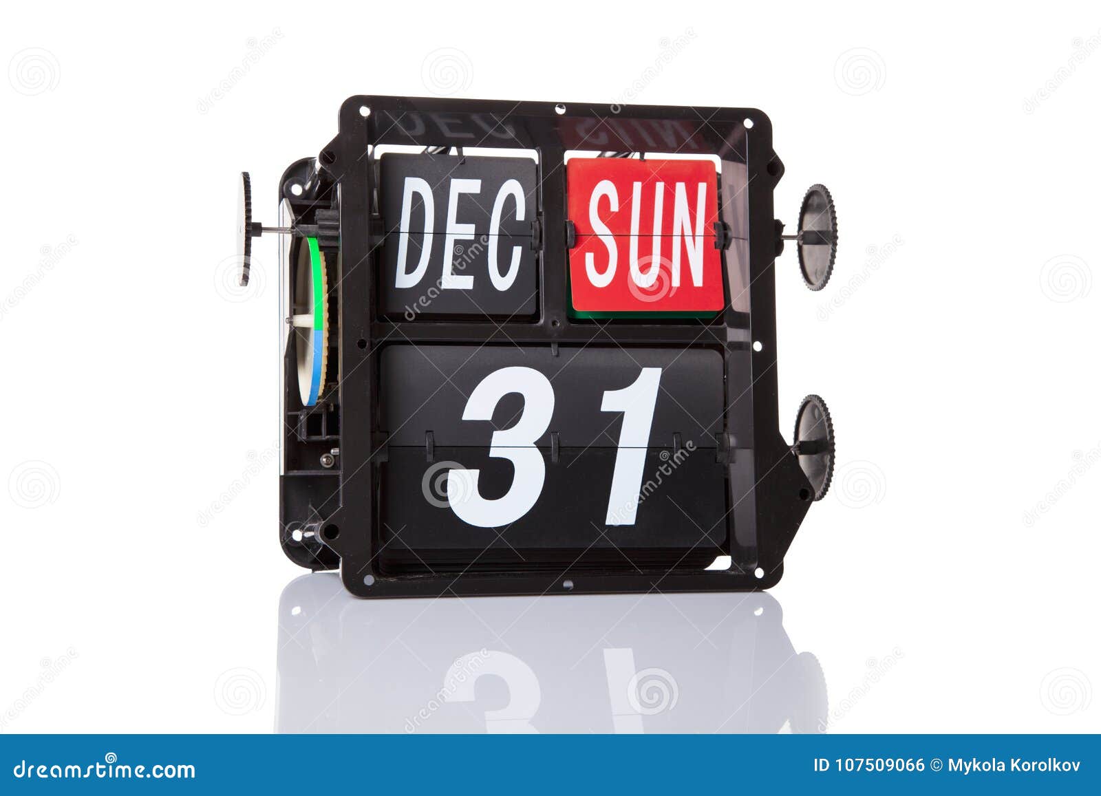 Mechanical Calendar Retro Date Isolated. Stock Illustration ...
