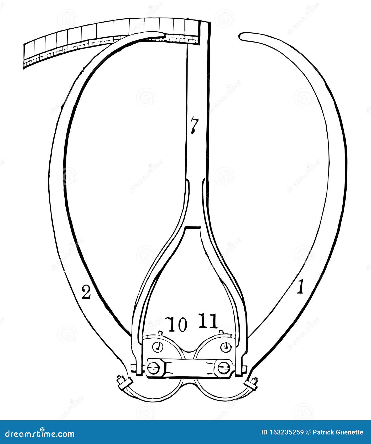 Mechanical Calipers Vintage Illustration Stock Vector - Illustration of ...