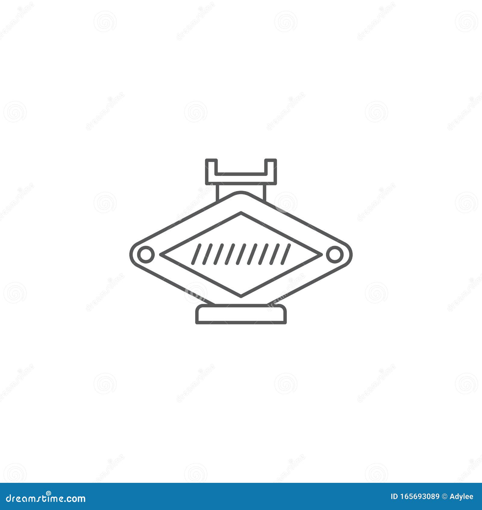 Mechanical Car Jack Vector Icon Symbol Isolated on White Background ...