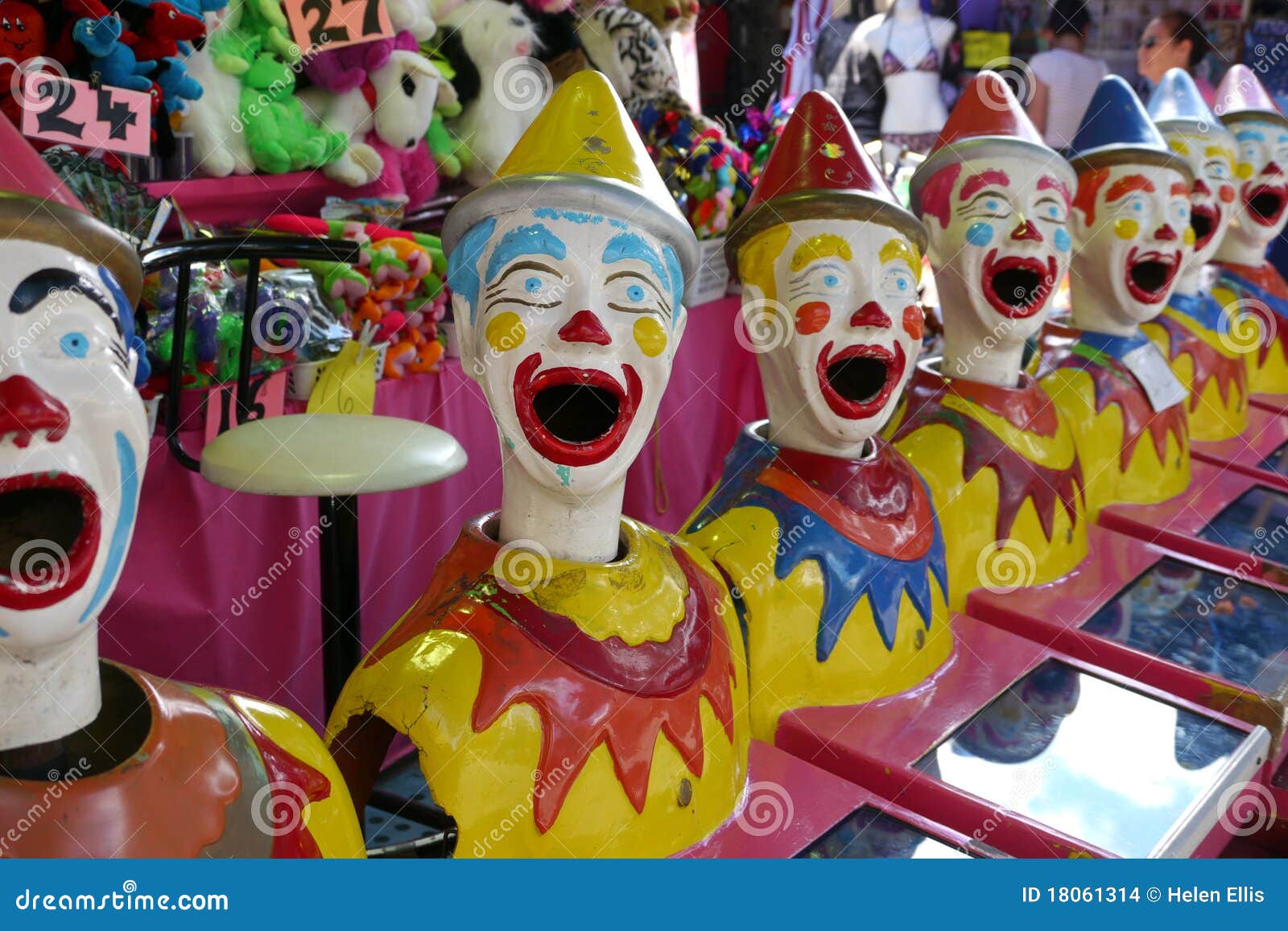 Mechanical Circus Clown Faces Stock Photo - Image of craft, jester ...