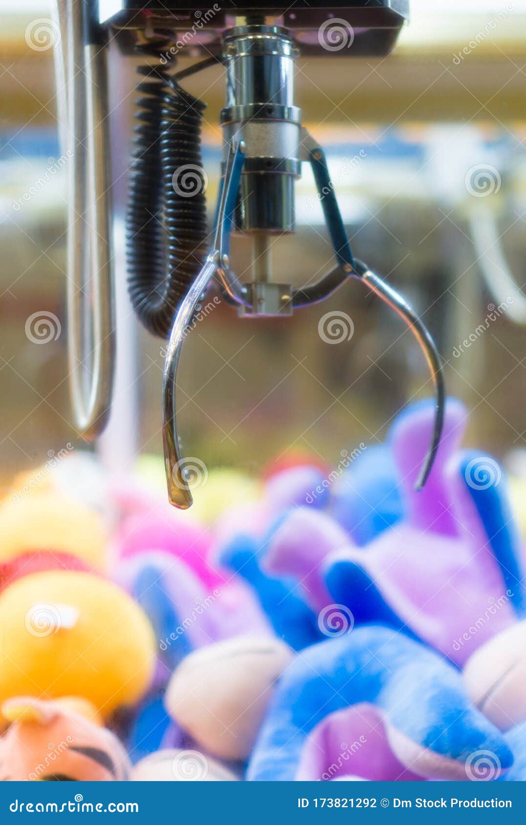 Mechanical Claw Game Machine. Stock Photo - Image of stick, electronic ...