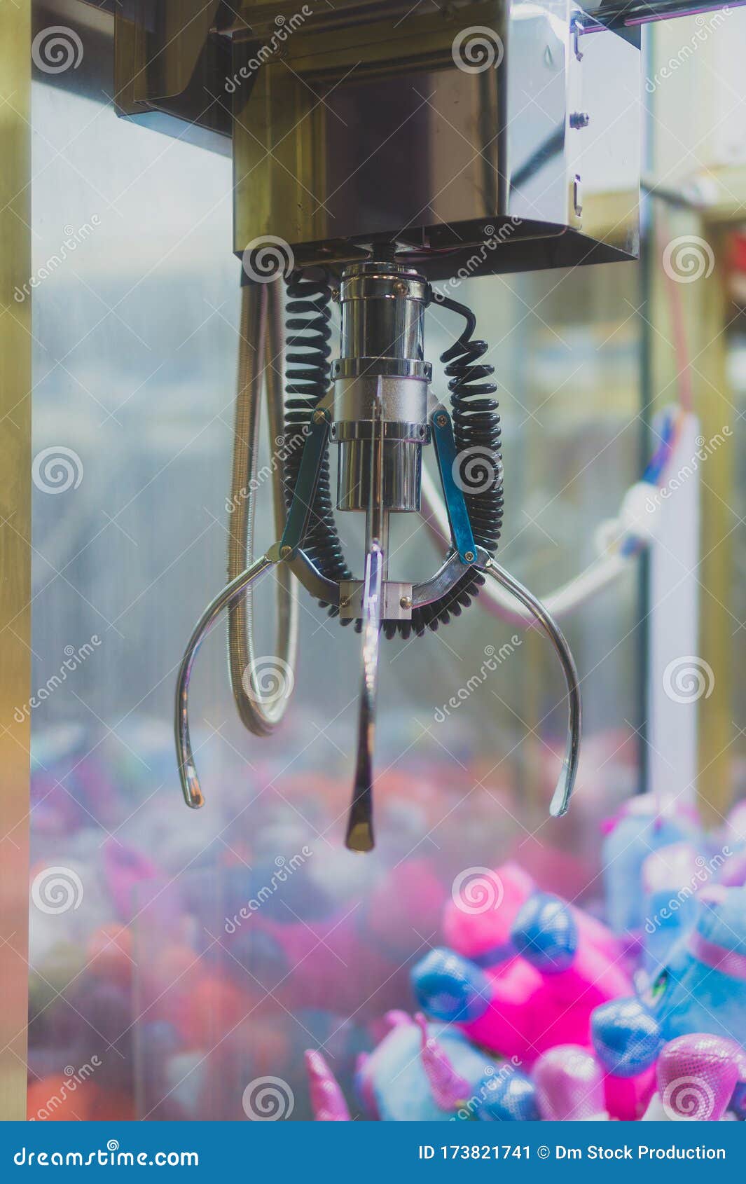 Mechanical Claw Game Machine. Stock Image - Image of soft ...