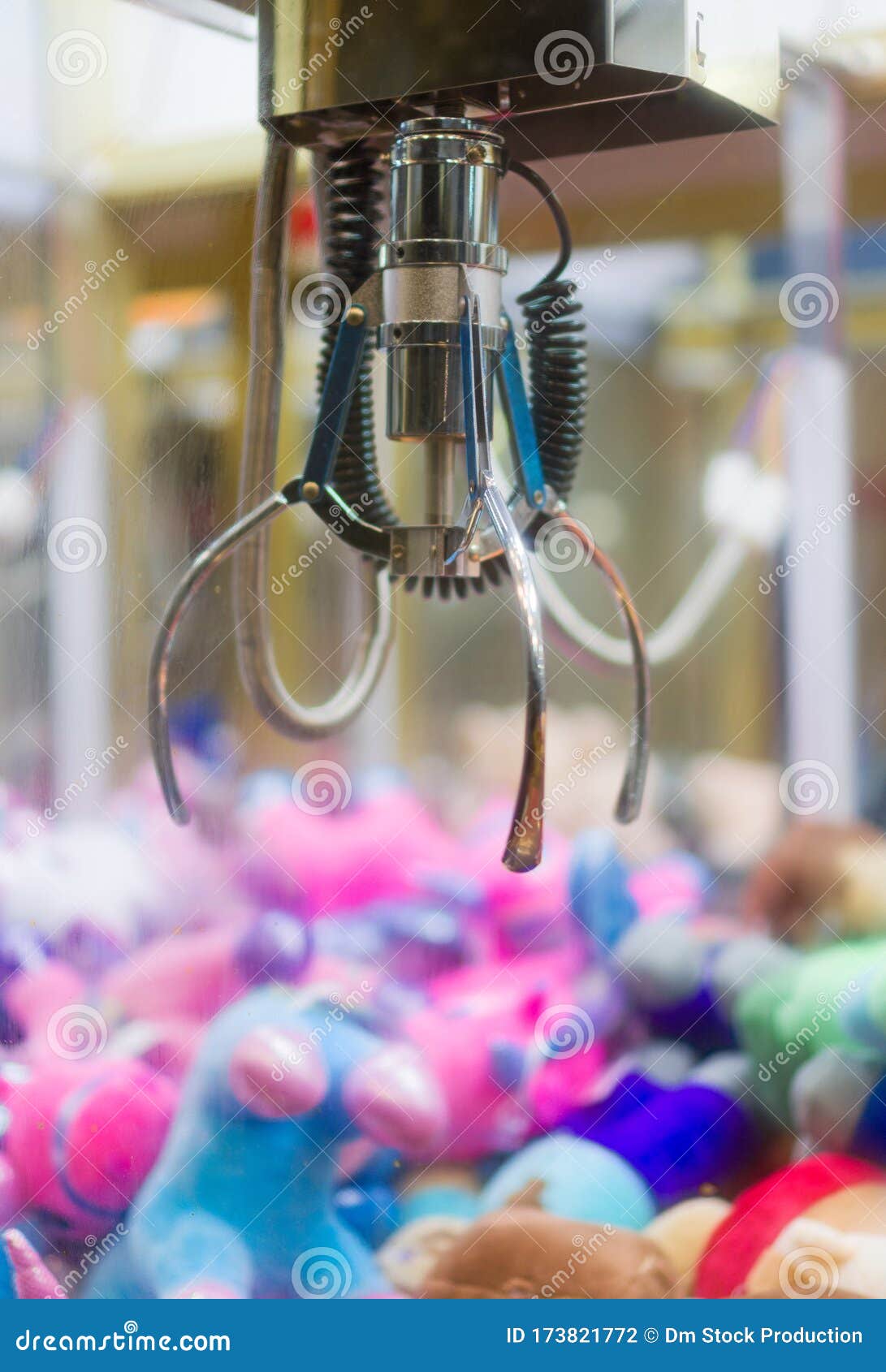 Mechanical Claw Game Machine. Stock Photo - Image of redemption ...