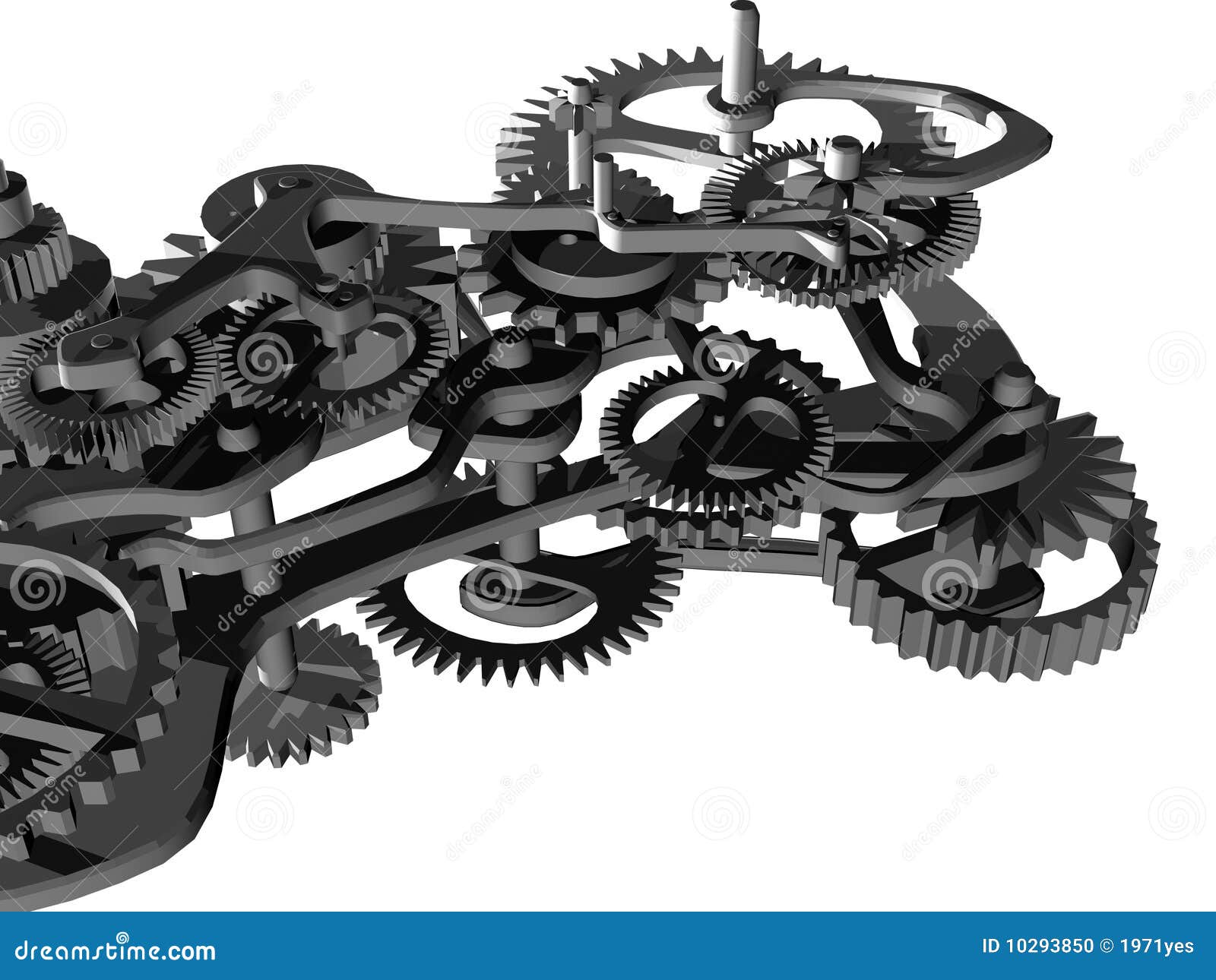 Mechanical clock stock illustration. Illustration of clockworks - 10293850
