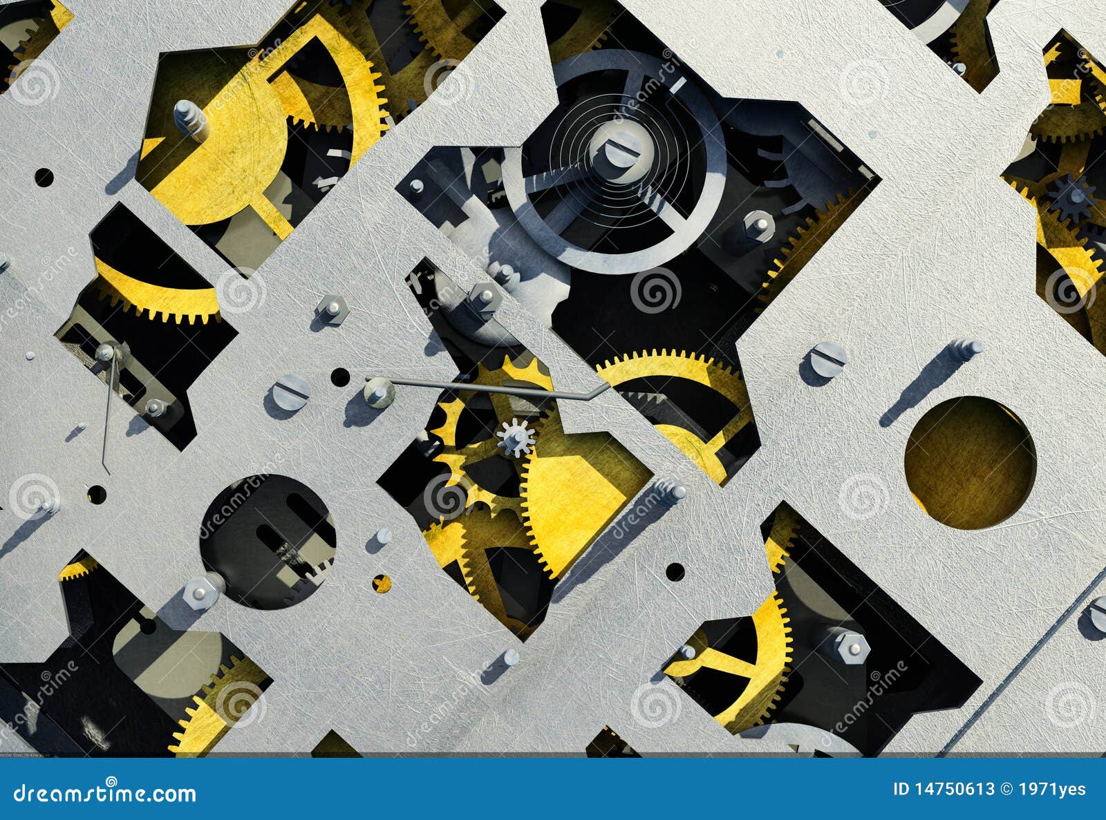 Mechanical Clock Faces With Hands, Bezel. Watch Dial With Minute, Hour ...