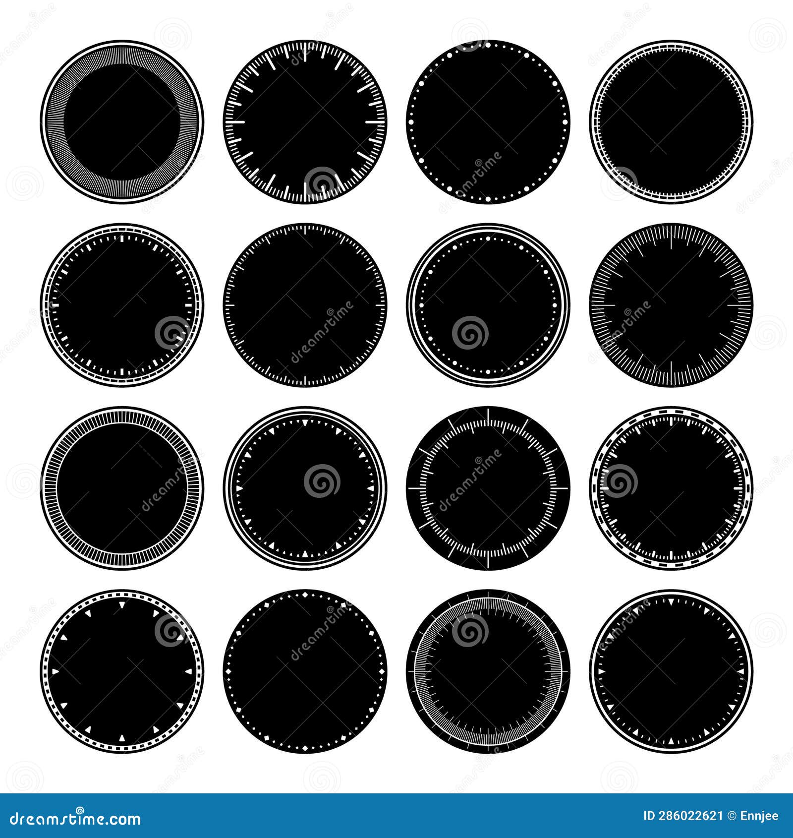 Blank Mechanical Clock Face Divided Into Seconds And Minutes. Round ...