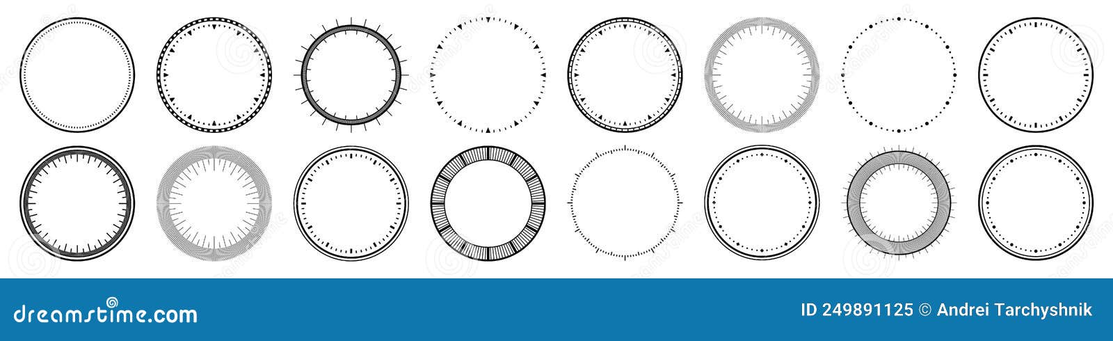 Mechanical Clock Faces, Bezel. Watch Dial With Minute And Hour Marks ...