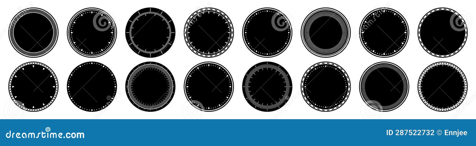 Blank Mechanical Clock Face Divided Into Seconds And Minutes. Round ...